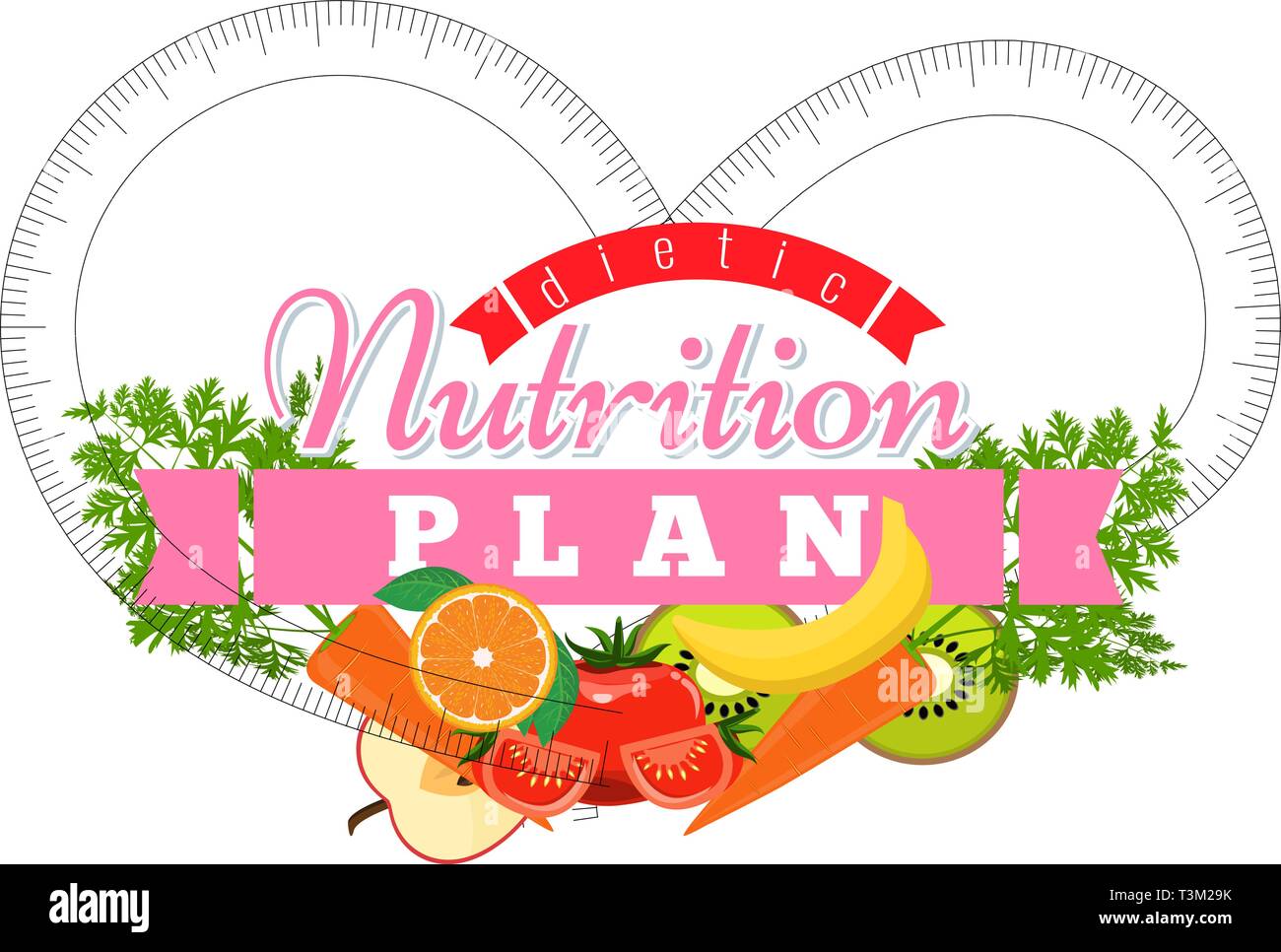 Nutrition plan logo. Badge Symbol label for Diet concept. Flat design ...
