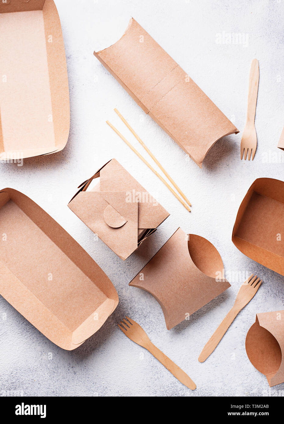 Eco friendly fast food containers Stock Photo - Alamy