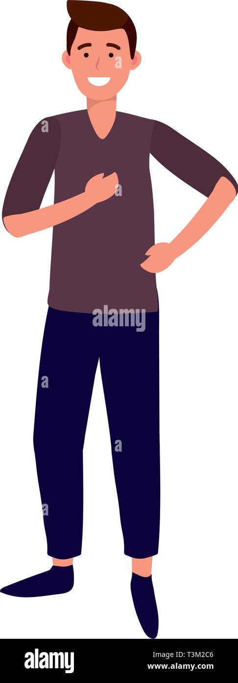 man avatar cartoon character vector illustration graphic design Stock ...