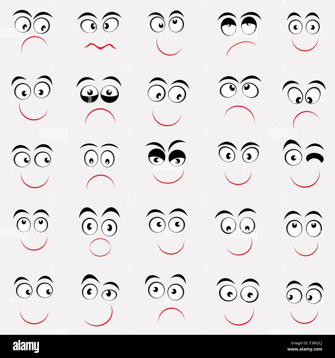 Silly shy emotion face Stock Vector Images - Alamy