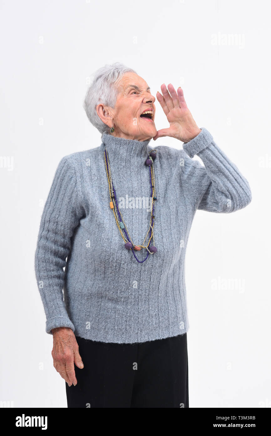 Angry Senior Woman Screaming High Resolution Stock Photography and ...