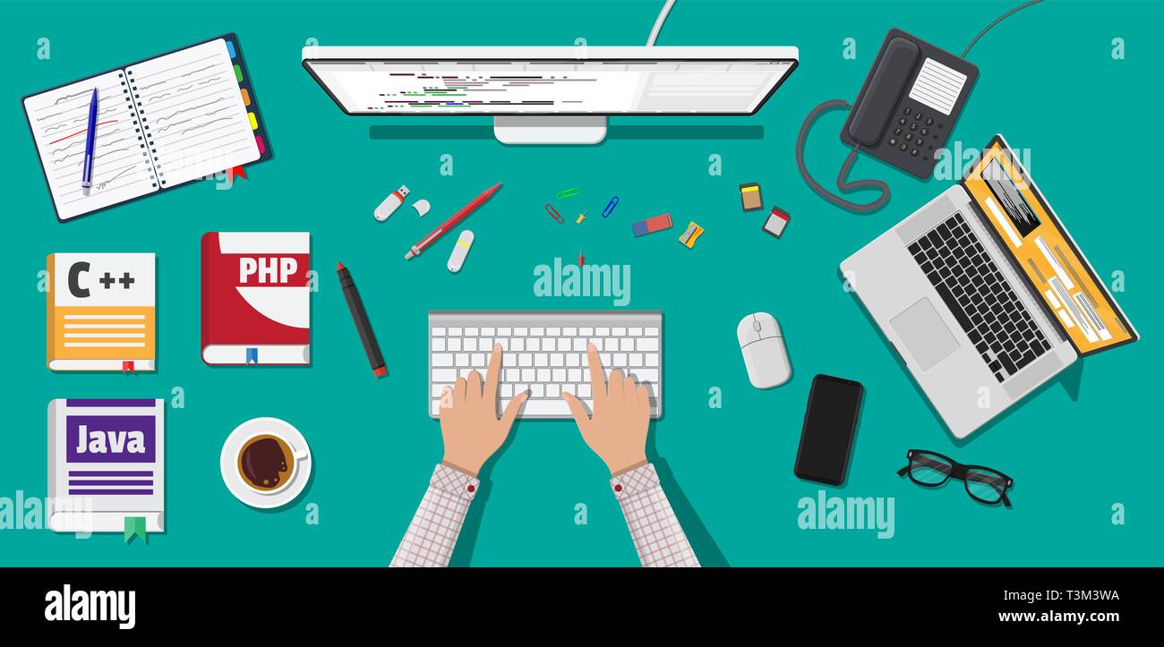 Programming Languages Background Stock Vector Images - Alamy