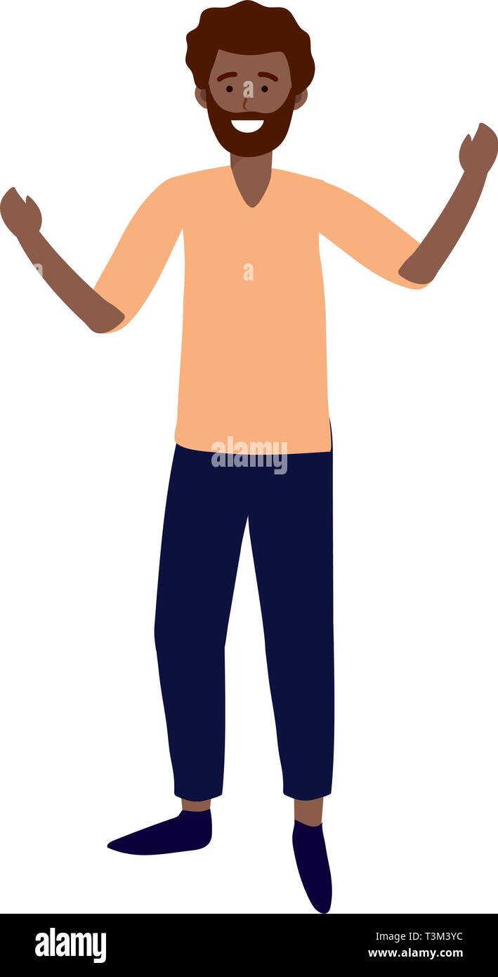 man avatar cartoon character vector illustration graphic design Stock ...