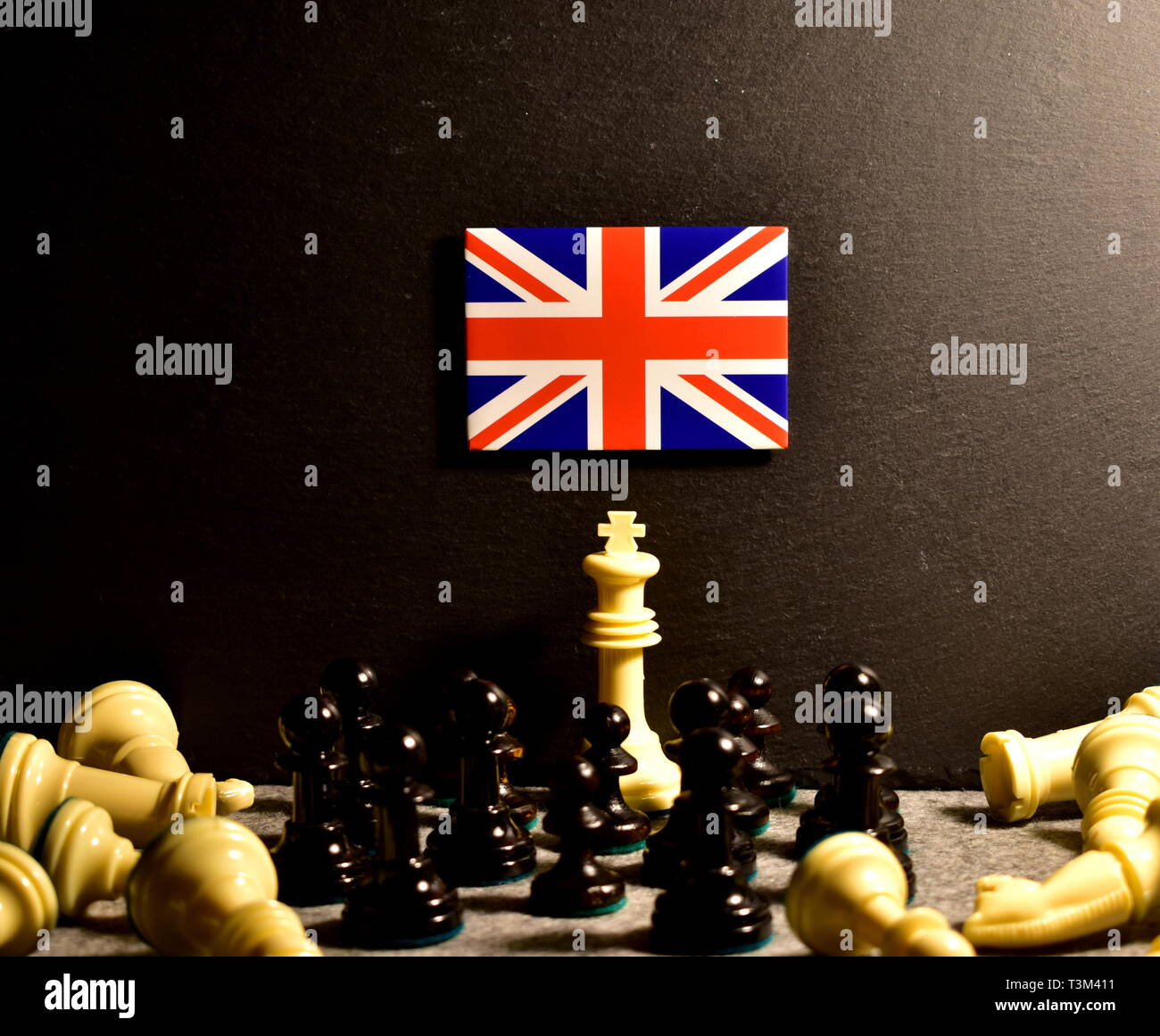 The Brexit and the Flag of the United Kingdom. Union Jack Stock Photo ...