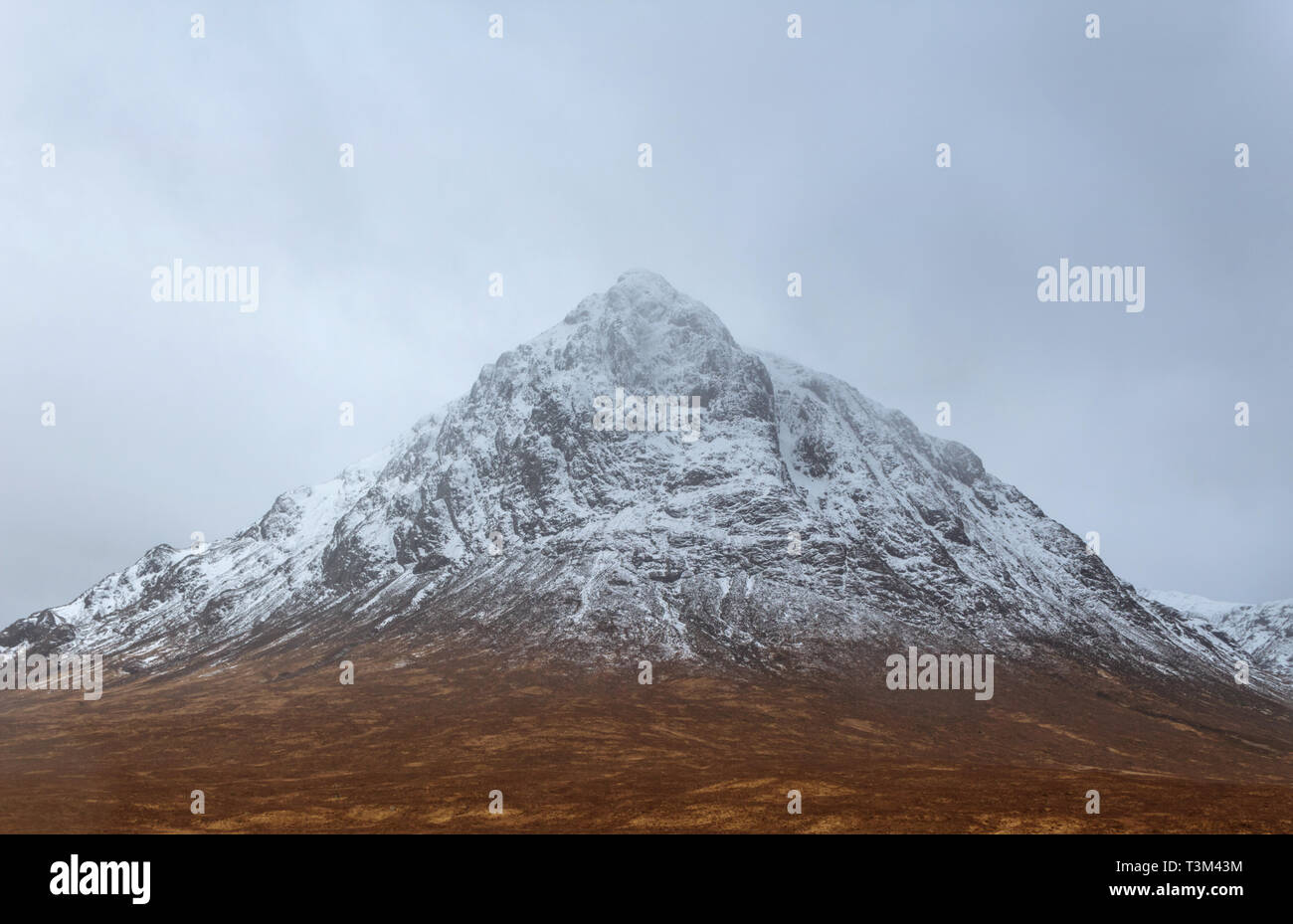 Highland’s snowy hills in the rain in Glencoe, Scotland Stock Photo - Alamy