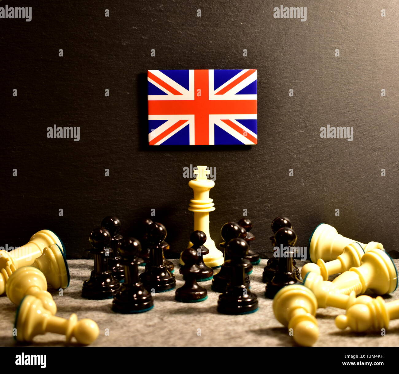 The Brexit and the Flag of the United Kingdom. Union Jack Stock Photo ...