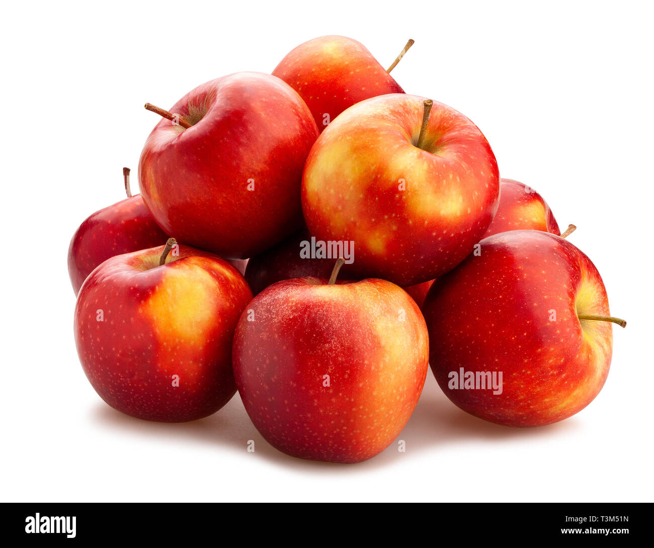 red apples path isolated Stock Photo - Alamy