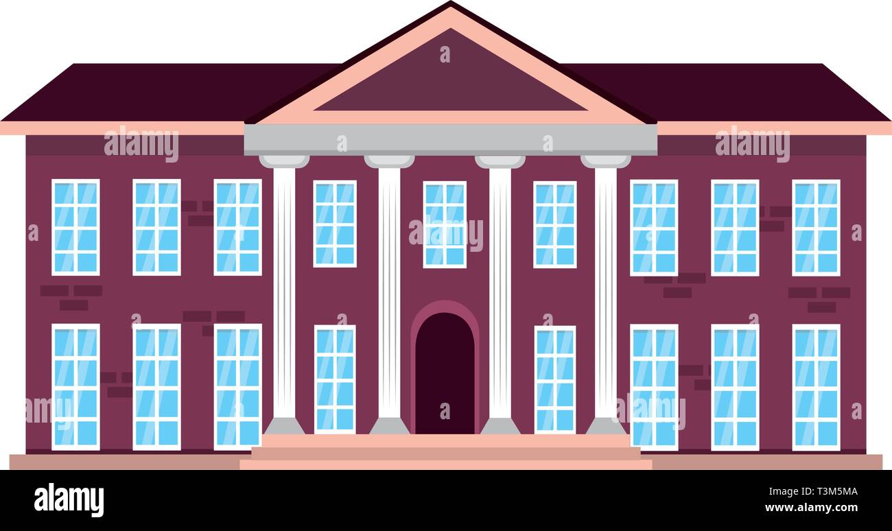 education concept school building cartoon vector illustration graphic ...
