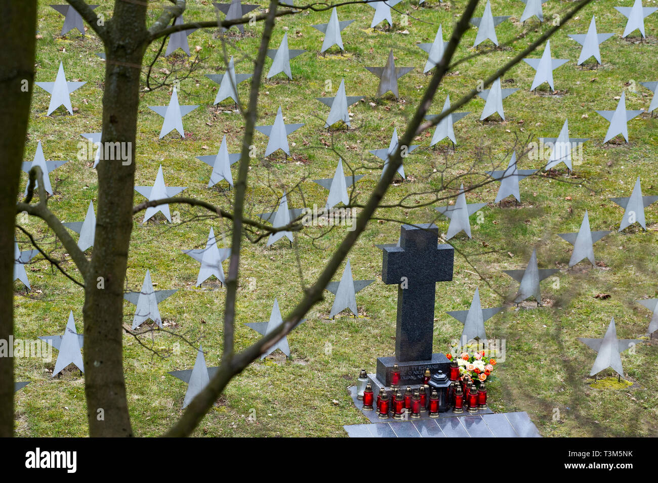 Soviet war cemetery in Gdansk, Poland. March 27th 2019, where some 4000 ...