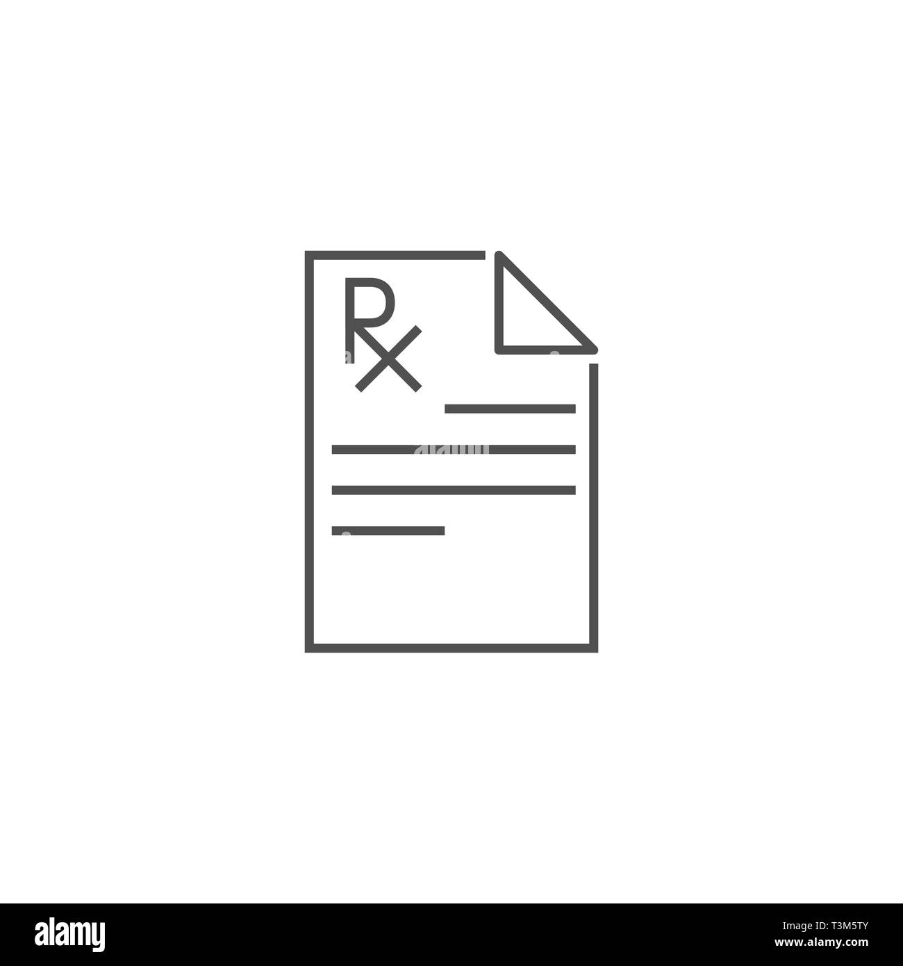 Prescription Related Vector Line Icon. Drugs. Isolated on White ...