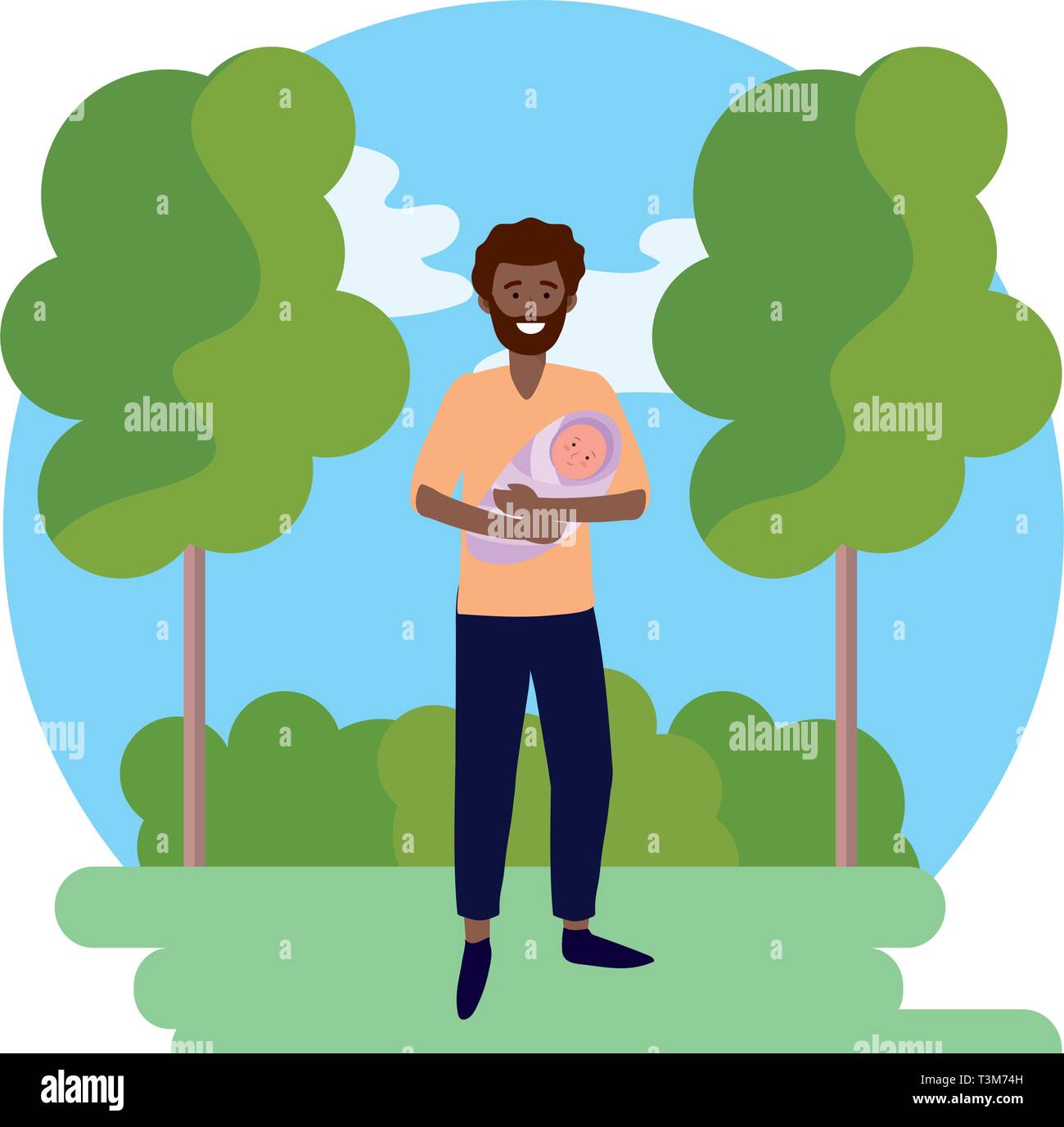 Man carrying baby icon hi-res stock photography and images - Alamy