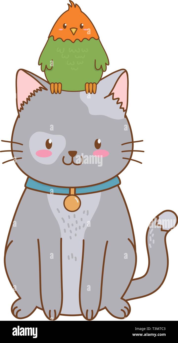 cute funny pets cartoon vector illustration graphic design Stock Vector ...