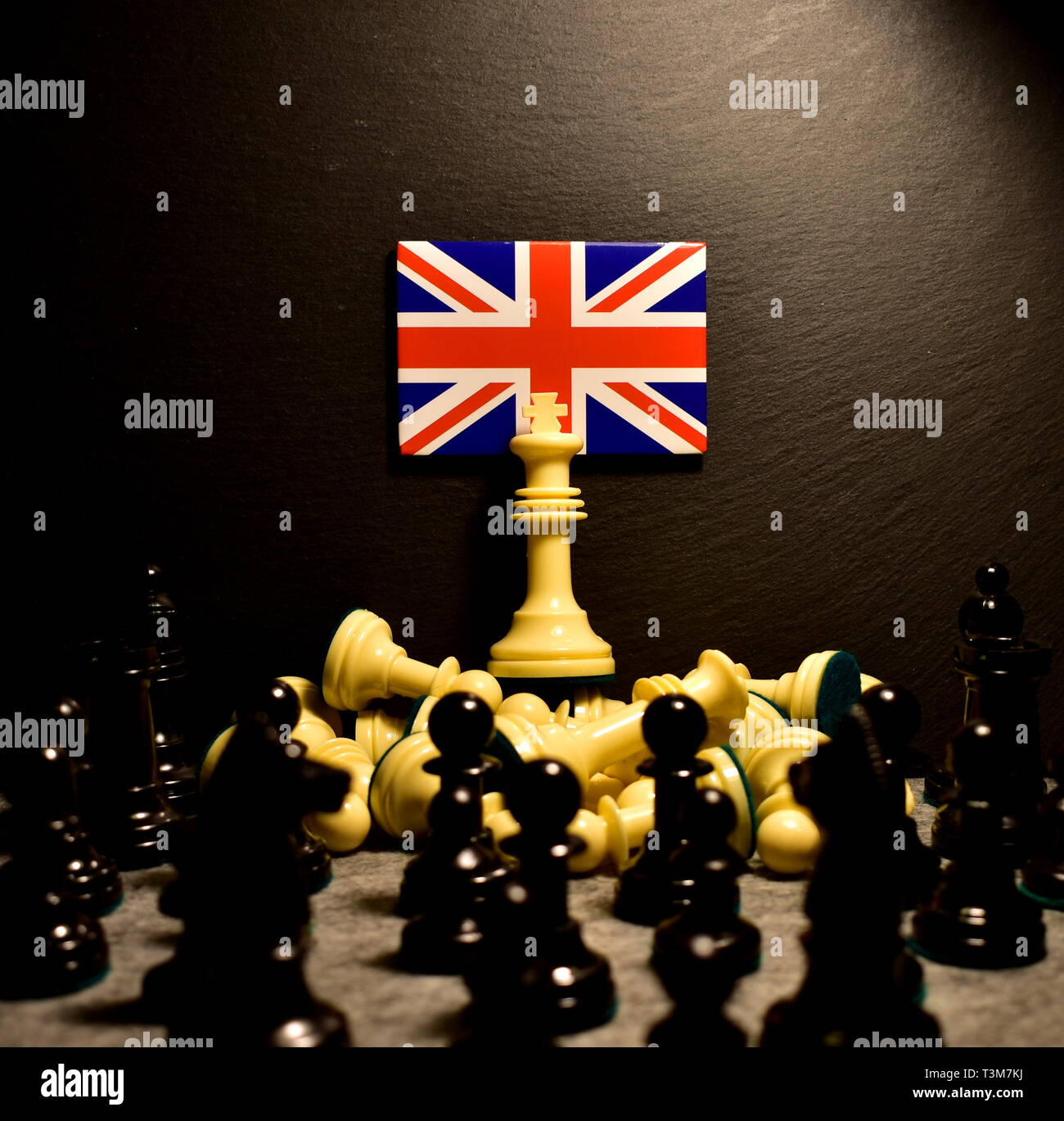 The Brexit and the Flag of the United Kingdom. Union Jack Stock Photo ...