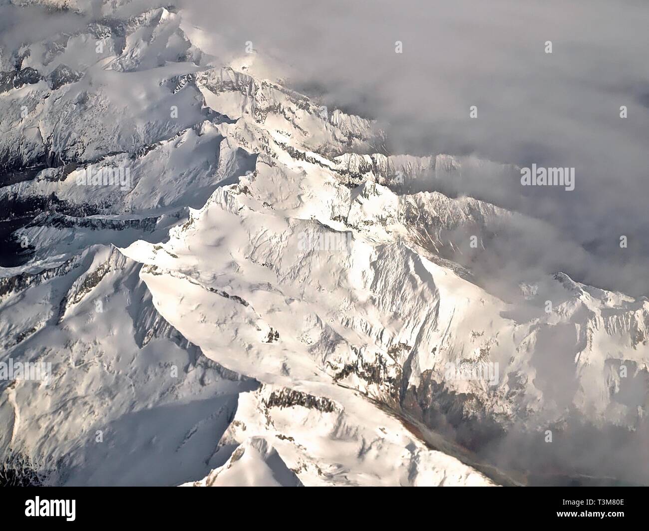 Alps aerial map hi-res stock photography and images - Alamy
