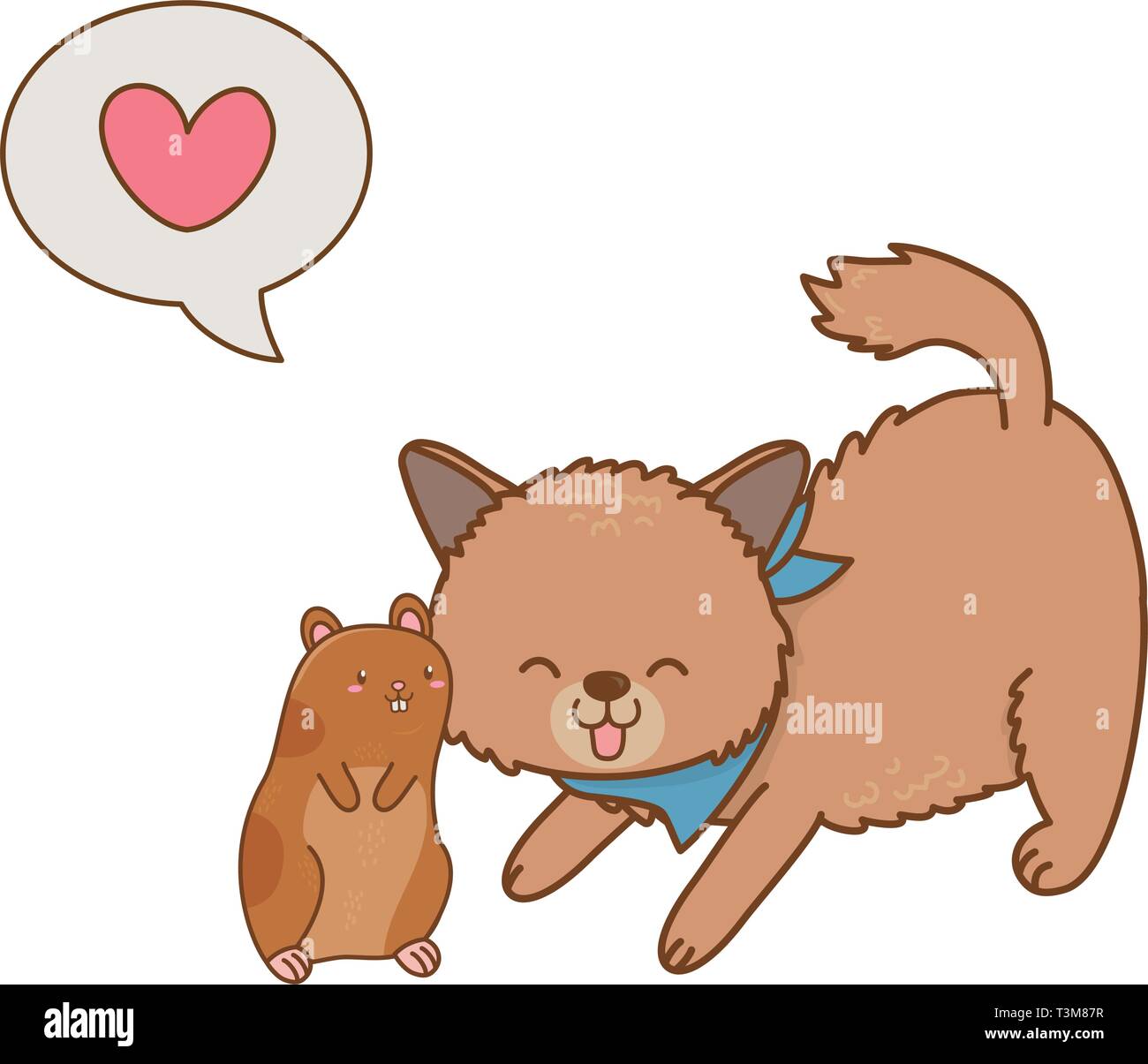 cute funny pets cartoon vector illustration graphic design Stock Vector ...