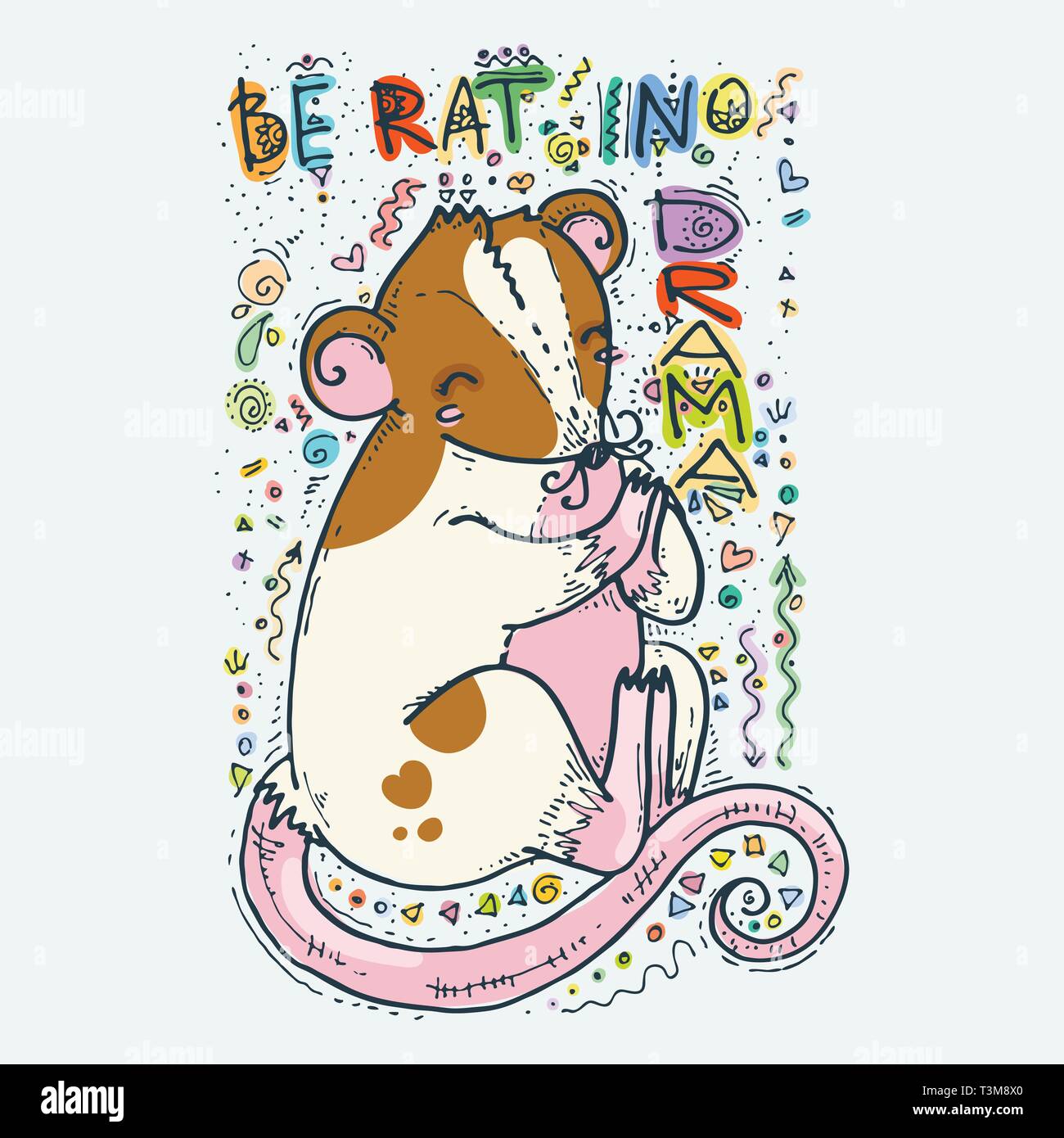 Rat cartoon character with books hi-res stock photography and images ...