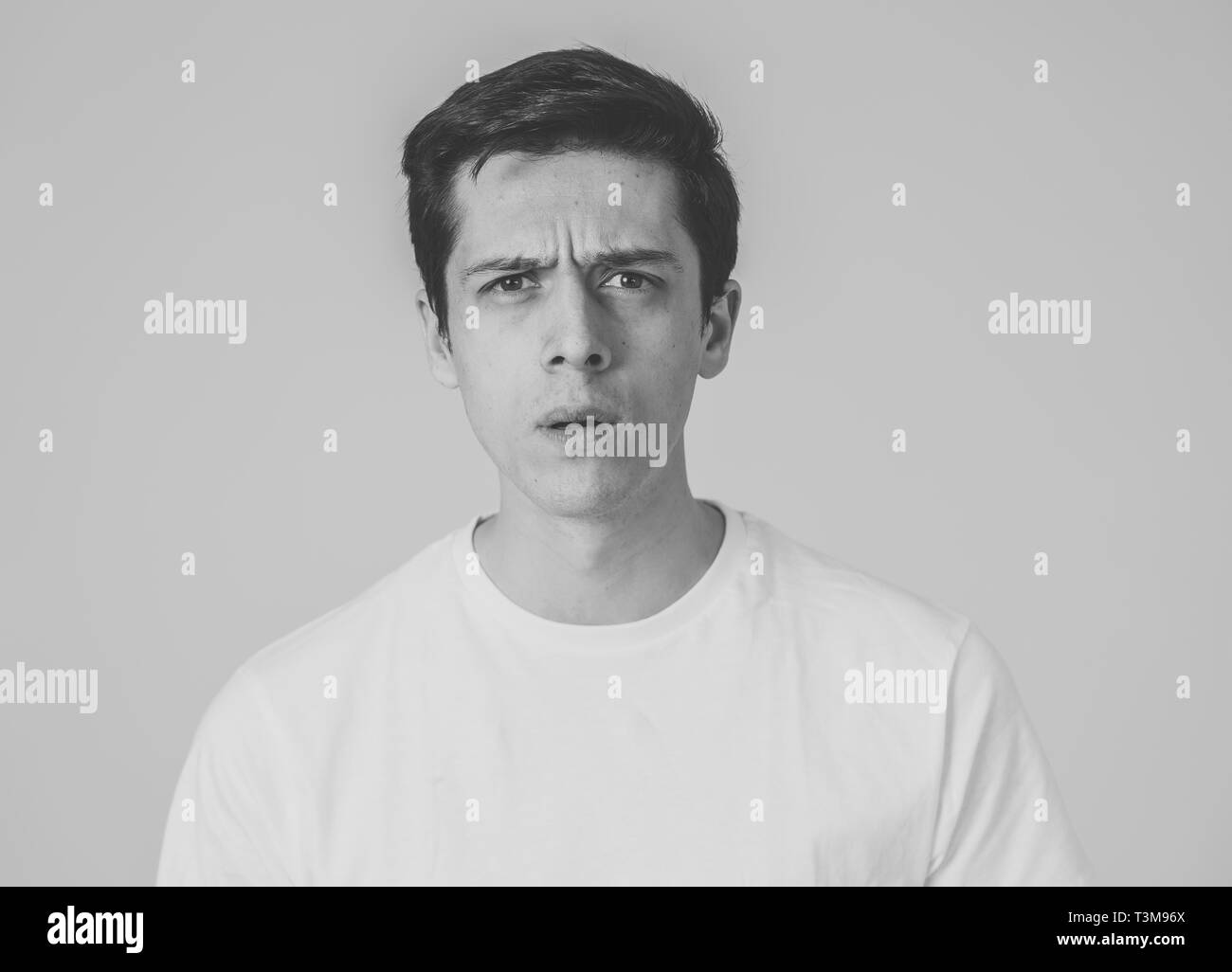 Shocked face Black and White Stock Photos & Images - Alamy