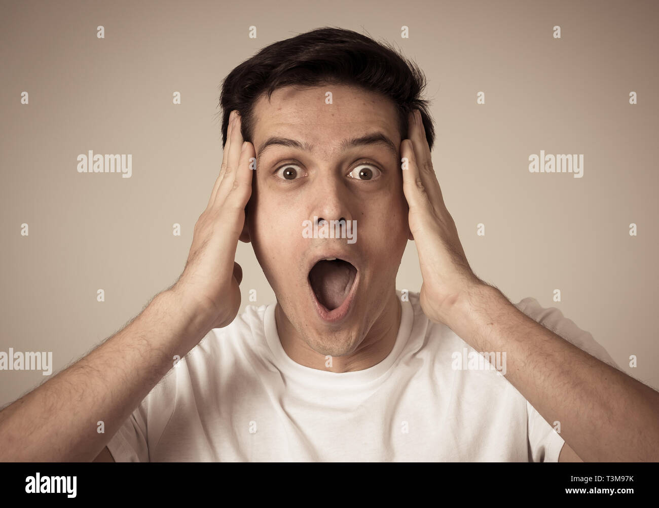 Neutral happy facial expressions hi-res stock photography and images ...