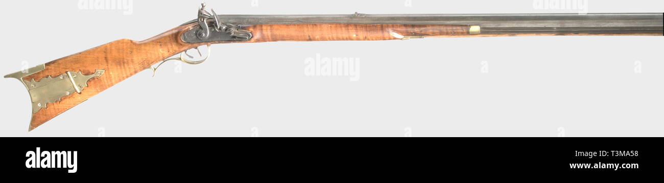 Civil long arms, flintlock and caplock, flintlock rifle, Kentucky Rifle ...