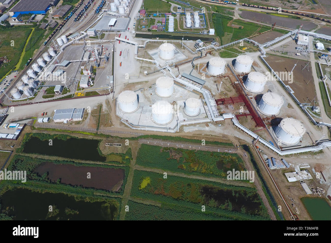 Landscape of the city of Slavyansk in the Kuban. The type of treatment ...