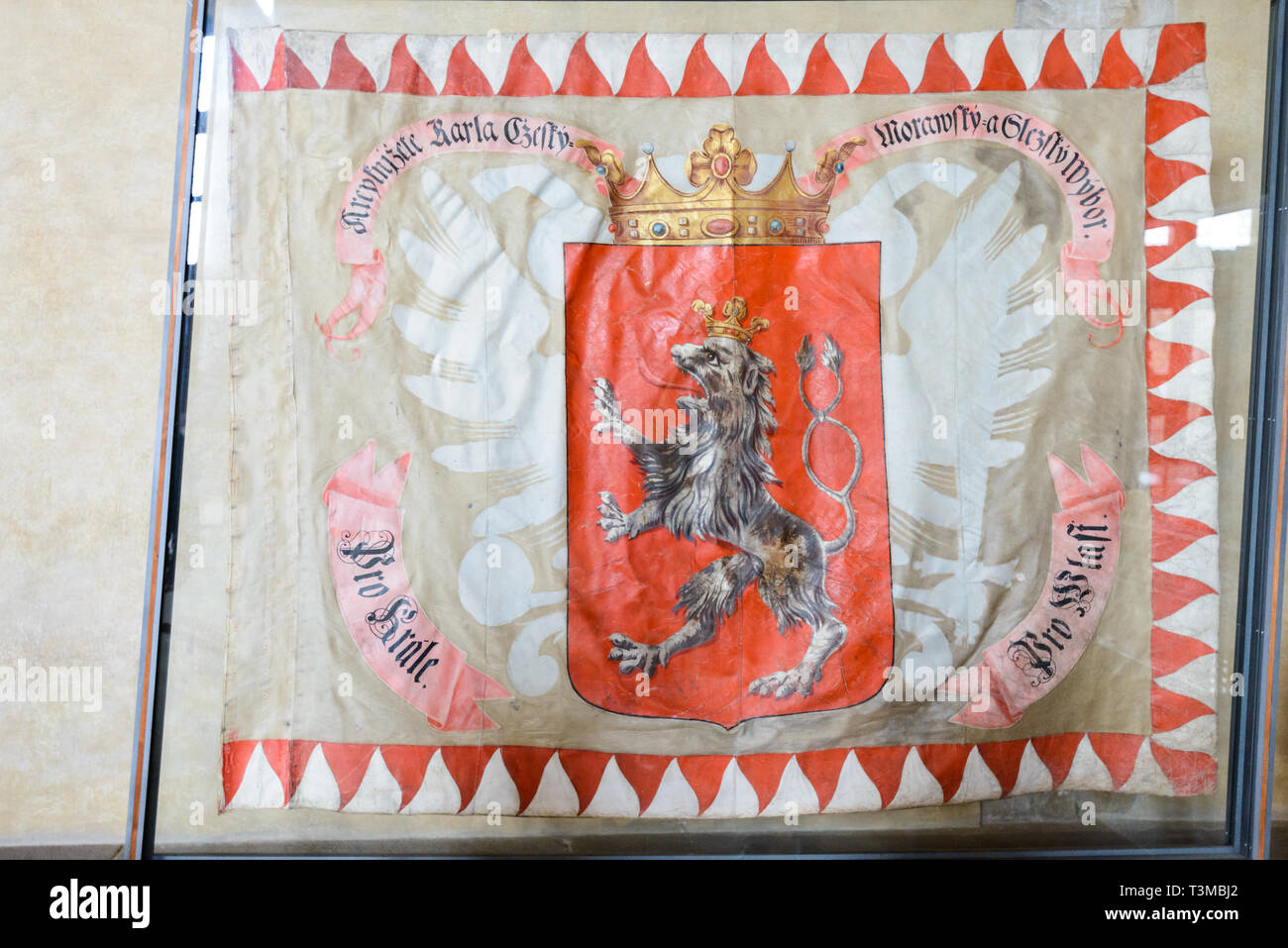 Ancient Flag in Prague Castle, it was a seat of power for kings of ...