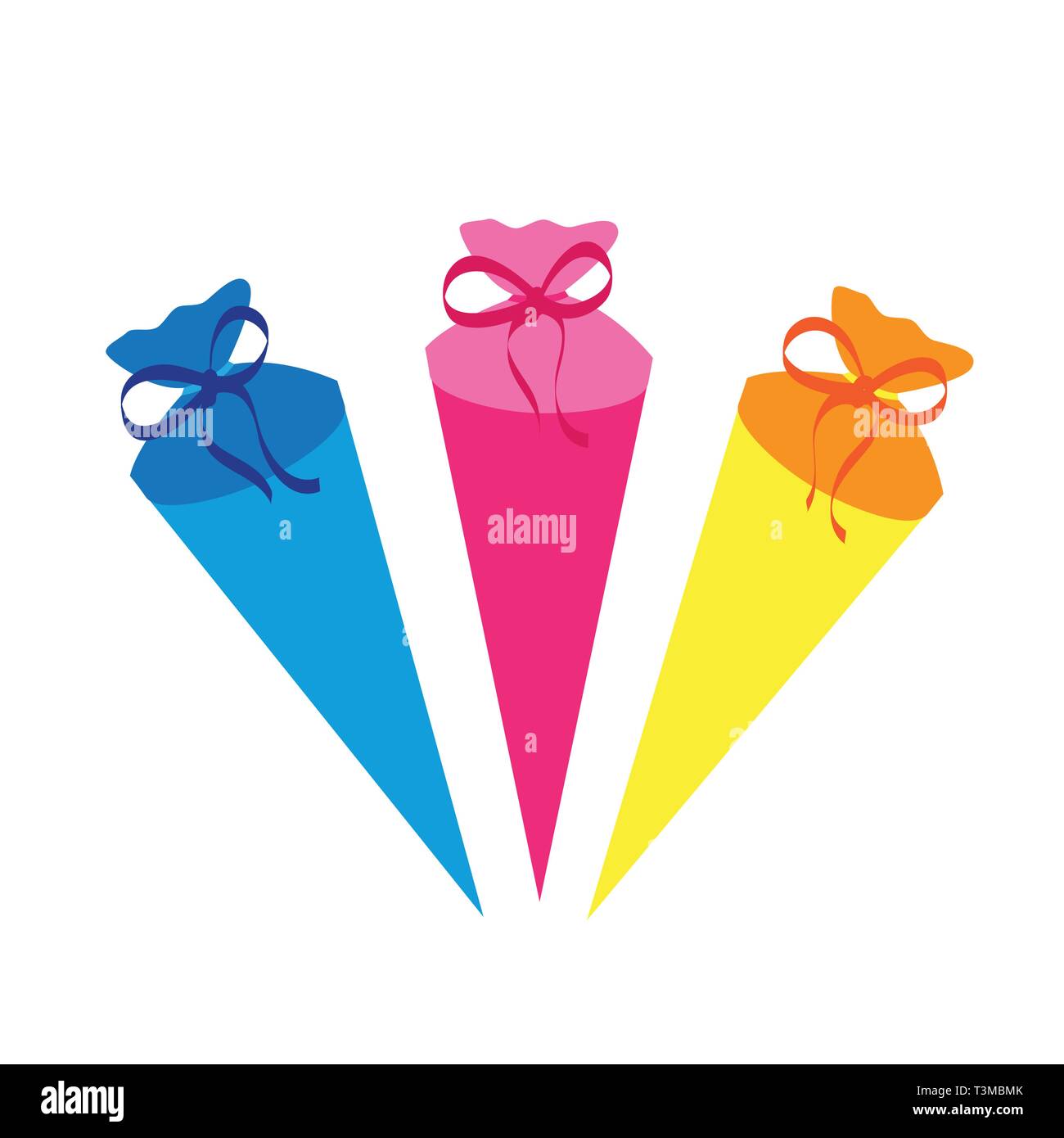colorful candy cone for school enrollment vector illustration EPS10 ...