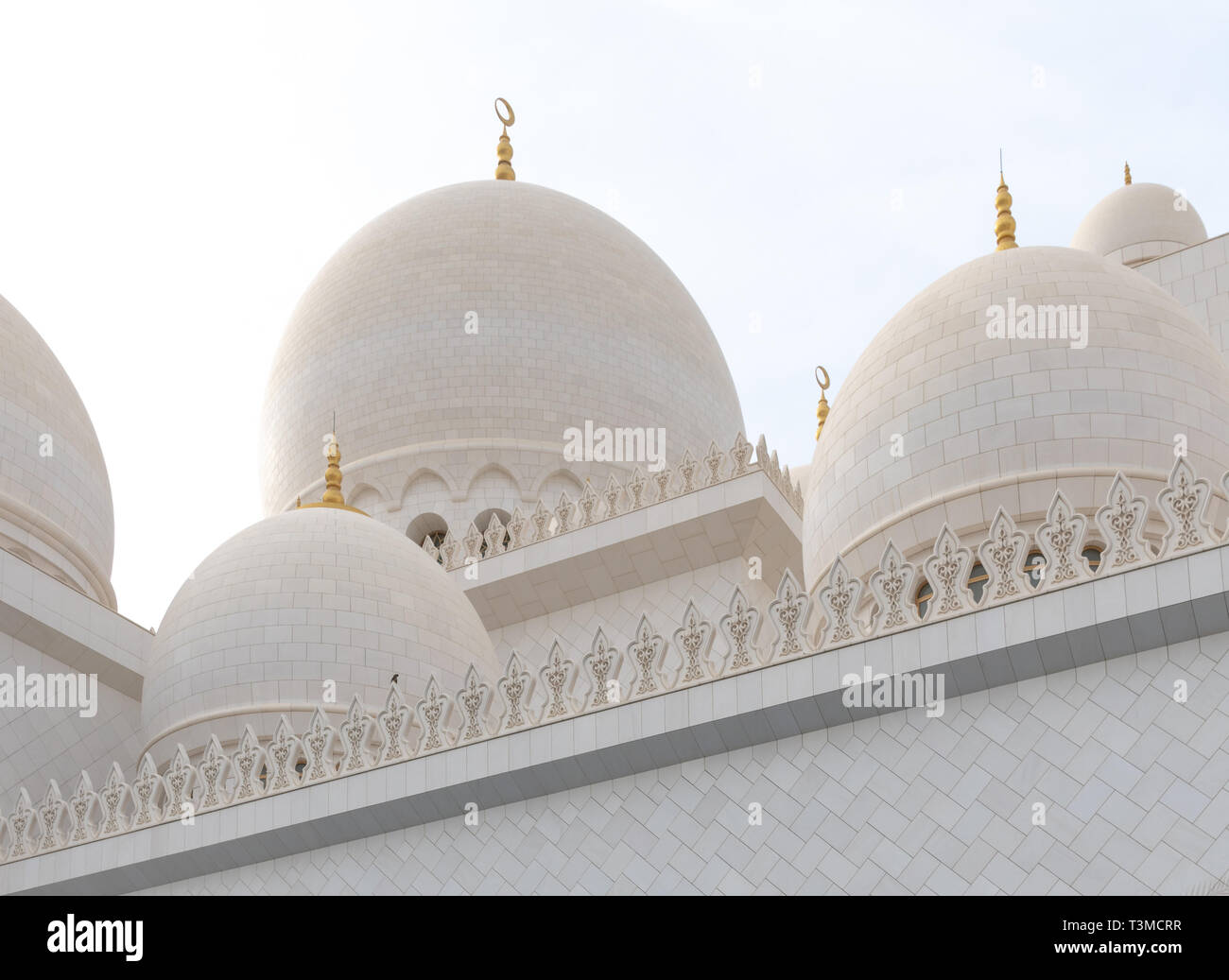 Domes of Sheikh Zayd Grand Mosque in Abu Dhabi, UAE Stock Photo - Alamy
