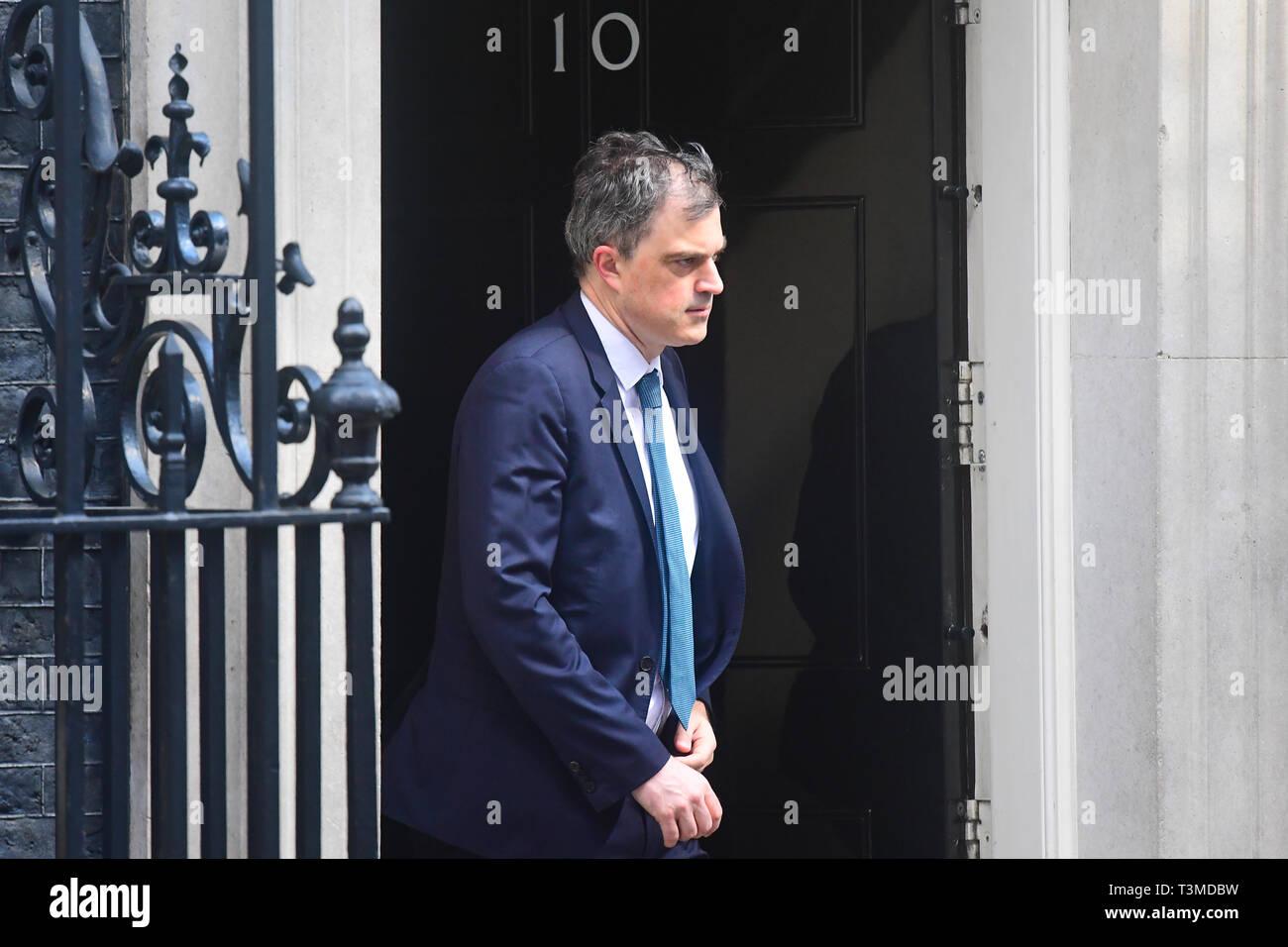Chief whip julian smith leaves 10 downing street hi-res stock ...