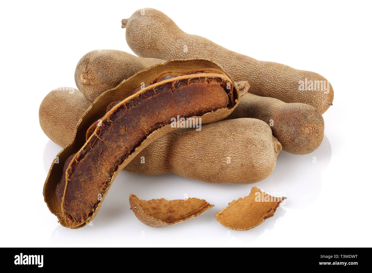Fresh tamarind fruit isolated on white background Stock Photo - Alamy