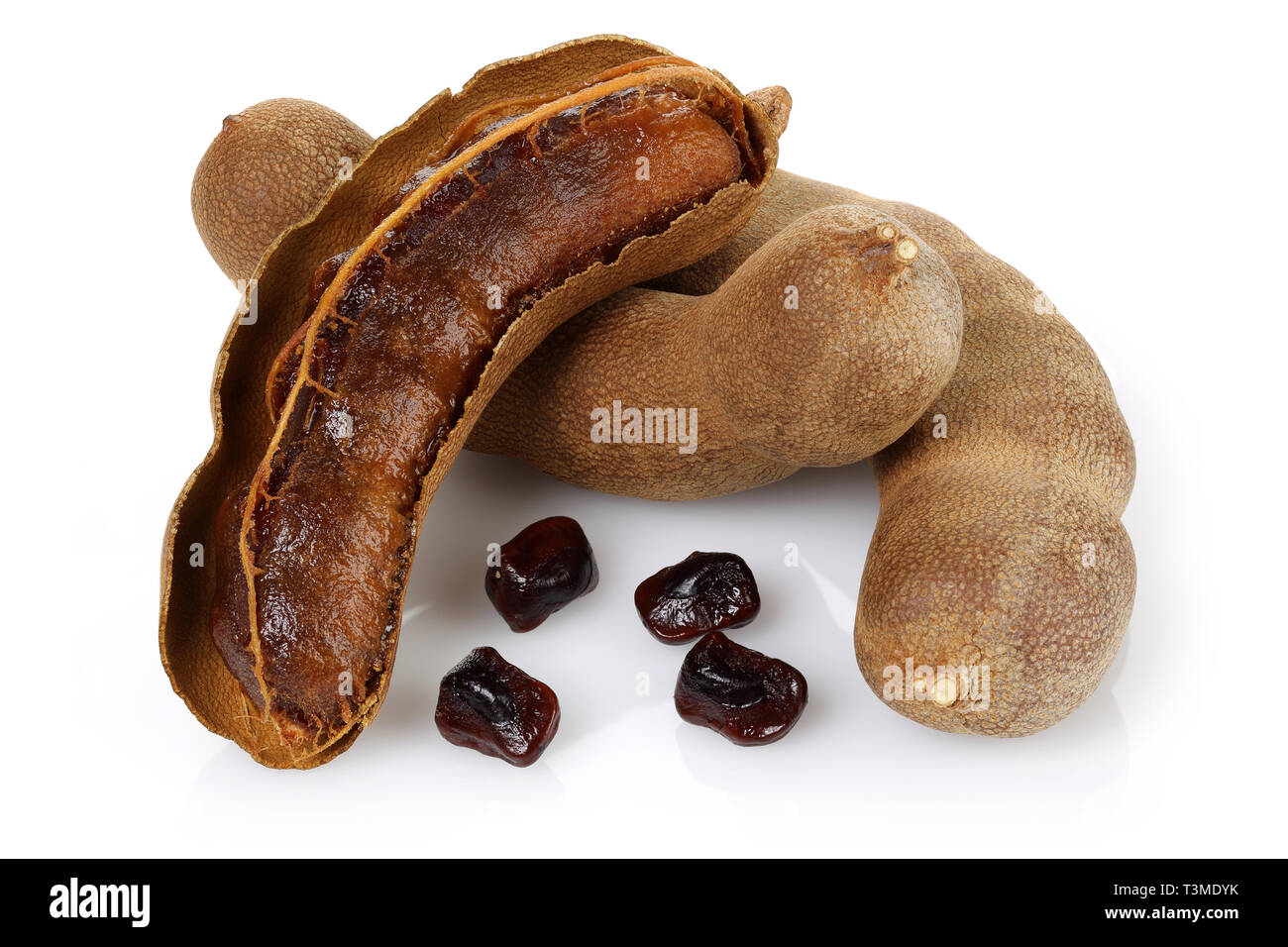 Fresh tamarind fruit isolated on white background Stock Photo - Alamy