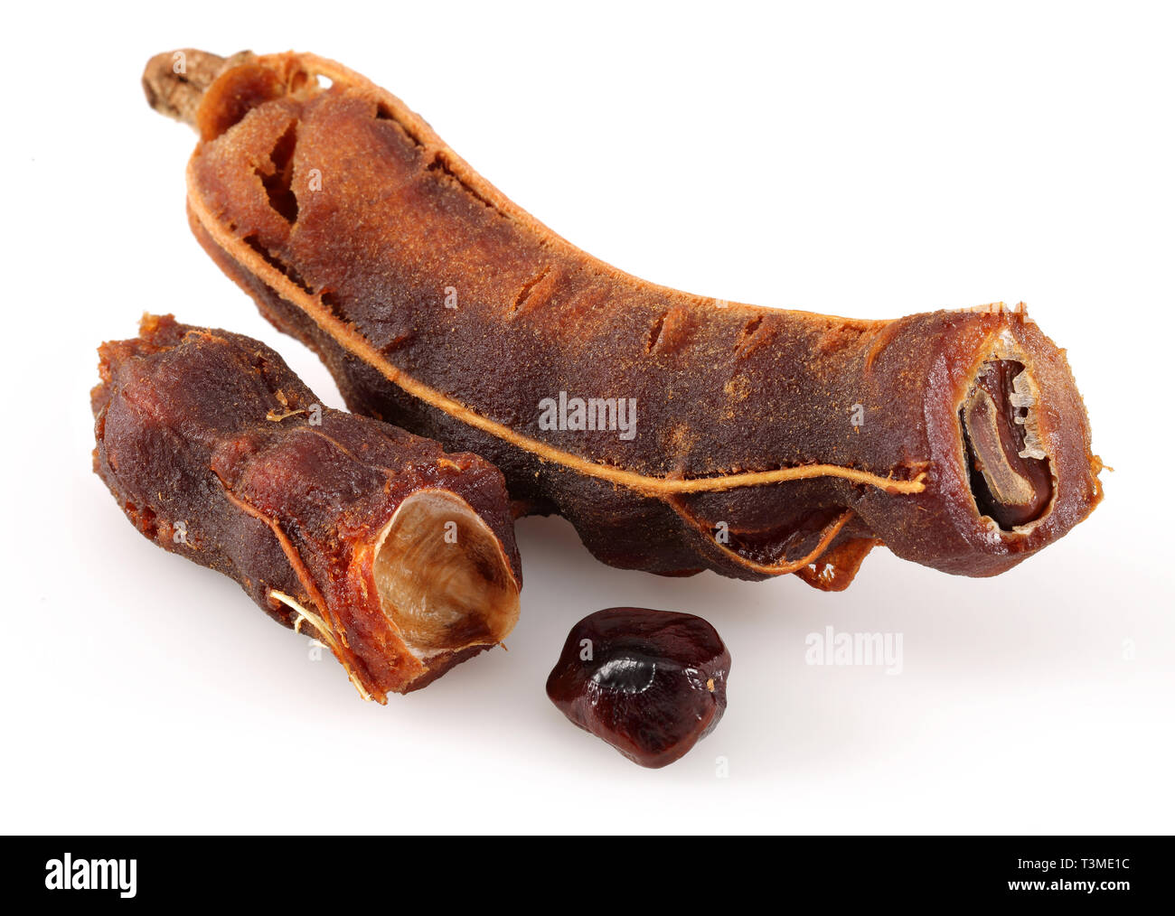 Fresh tamarind fruit isolated on white background Stock Photo - Alamy