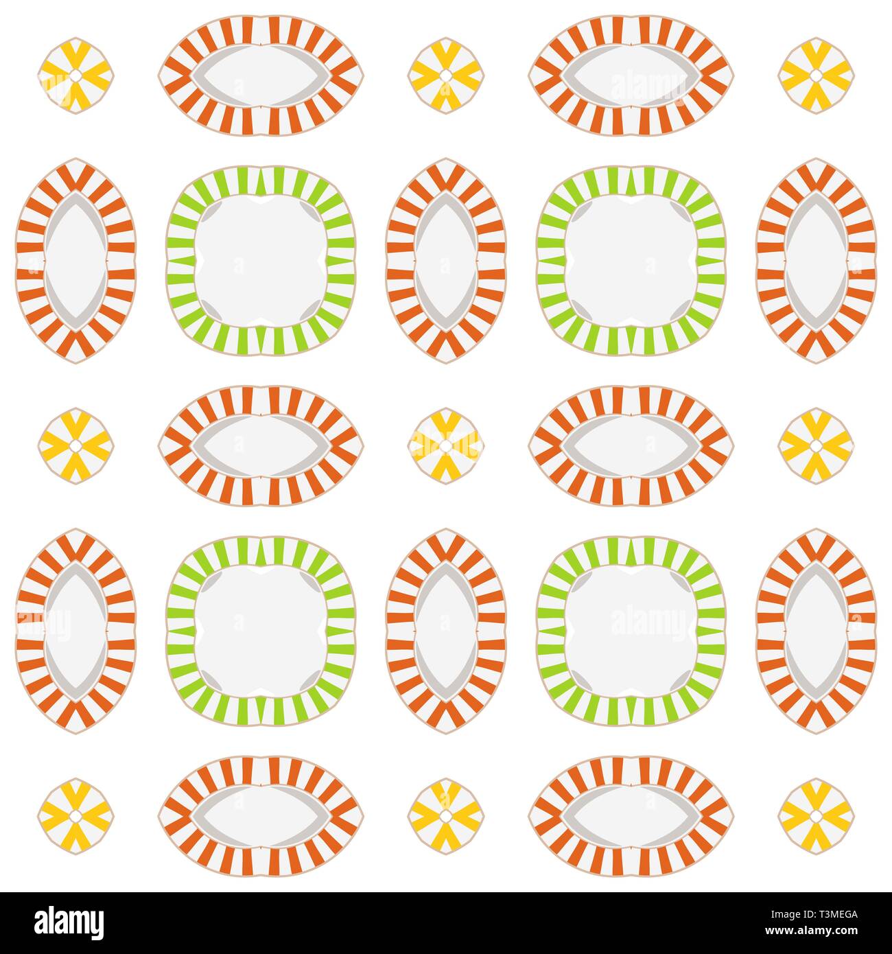 Abstract background pattern with pink and blue plates. Baby motifs ...