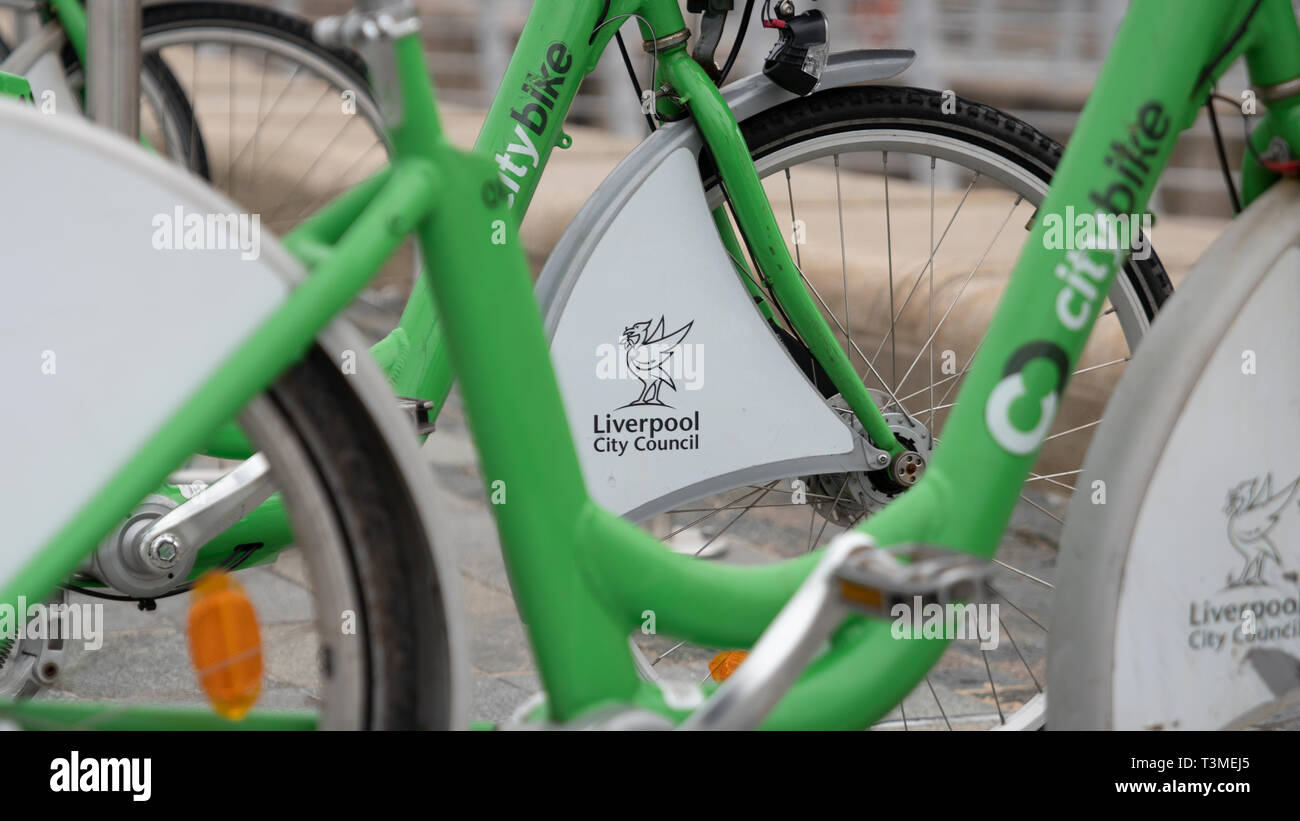 Liverpool City Bike Hire Stock Photo - Alamy