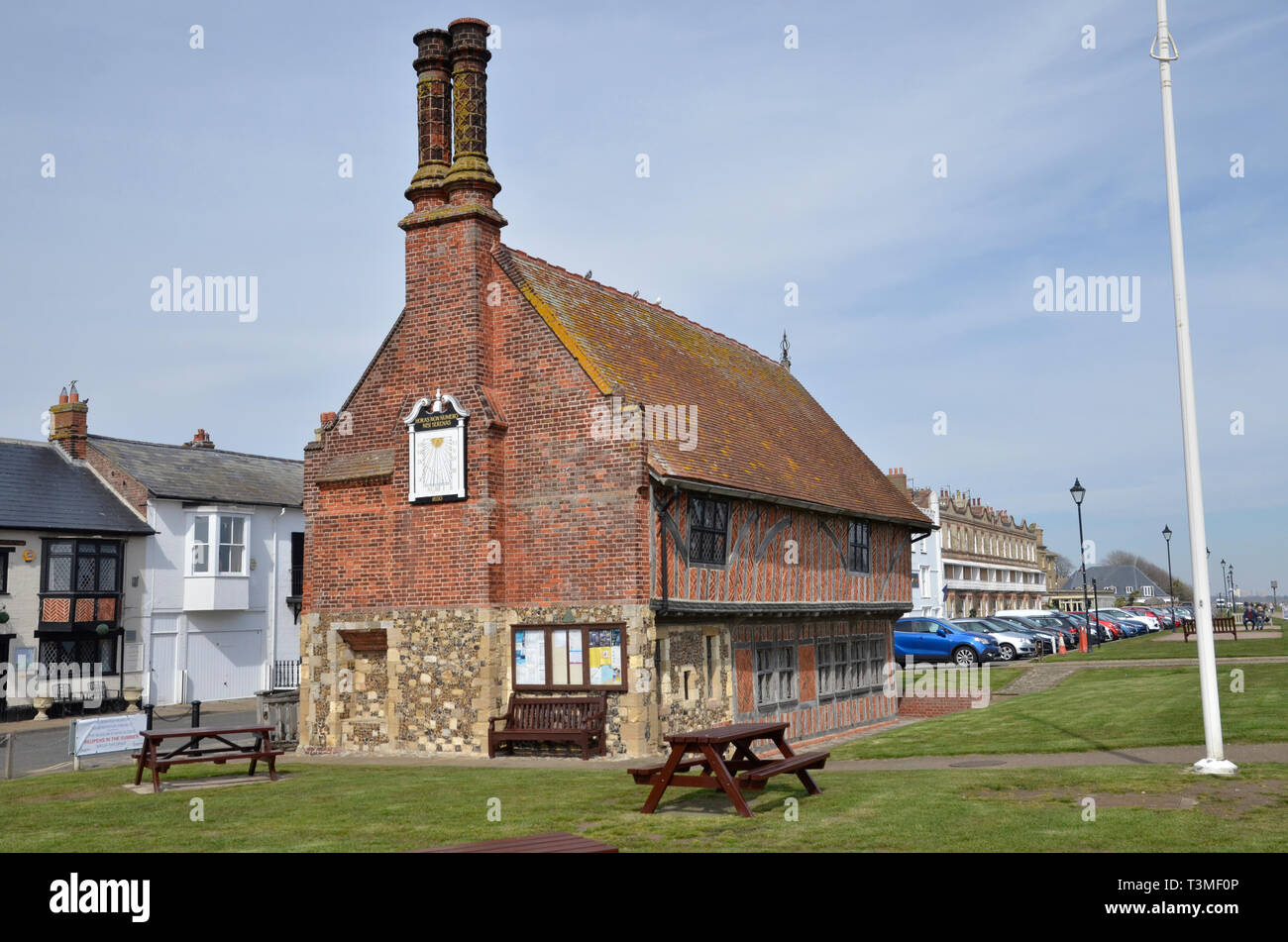 The 16th Century Moot Hall in the Suffolk Coastal Town of Aldeburgh ...