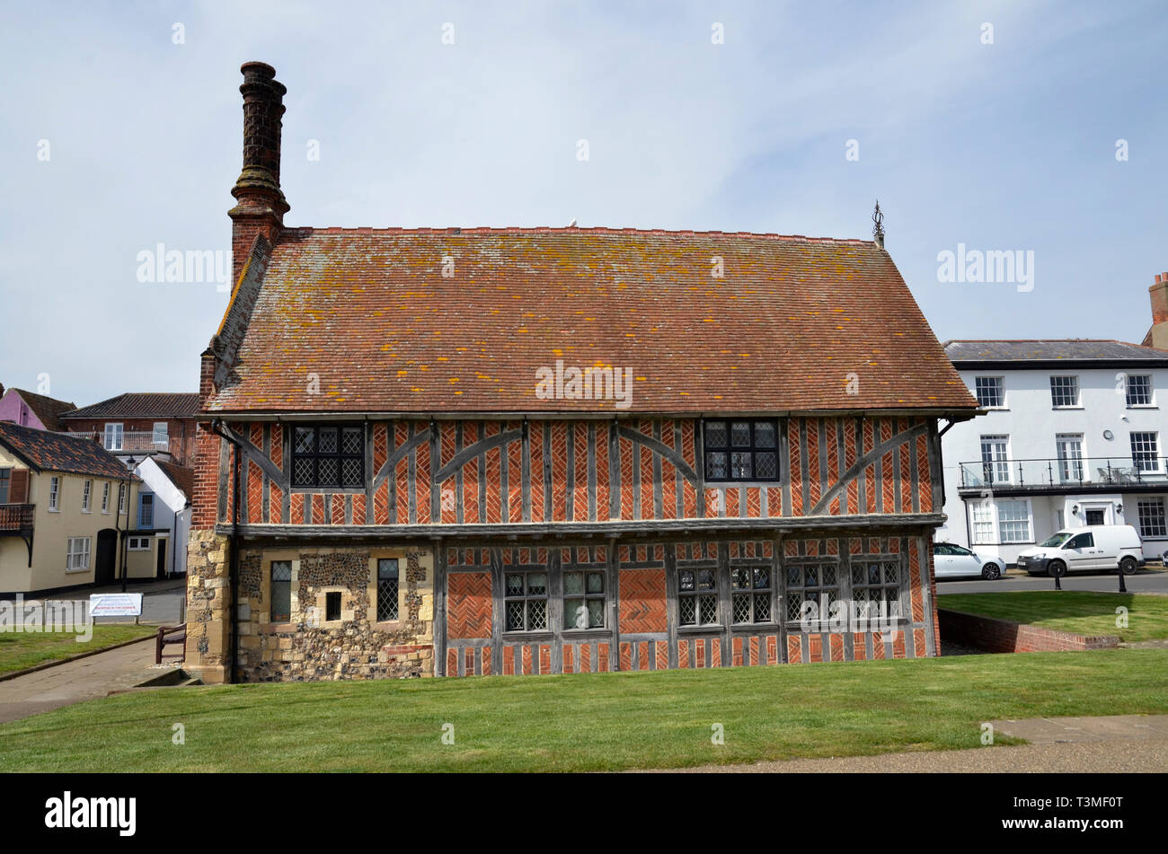 The 16th Century Moot Hall in the Suffolk Coastal Town of Aldeburgh ...