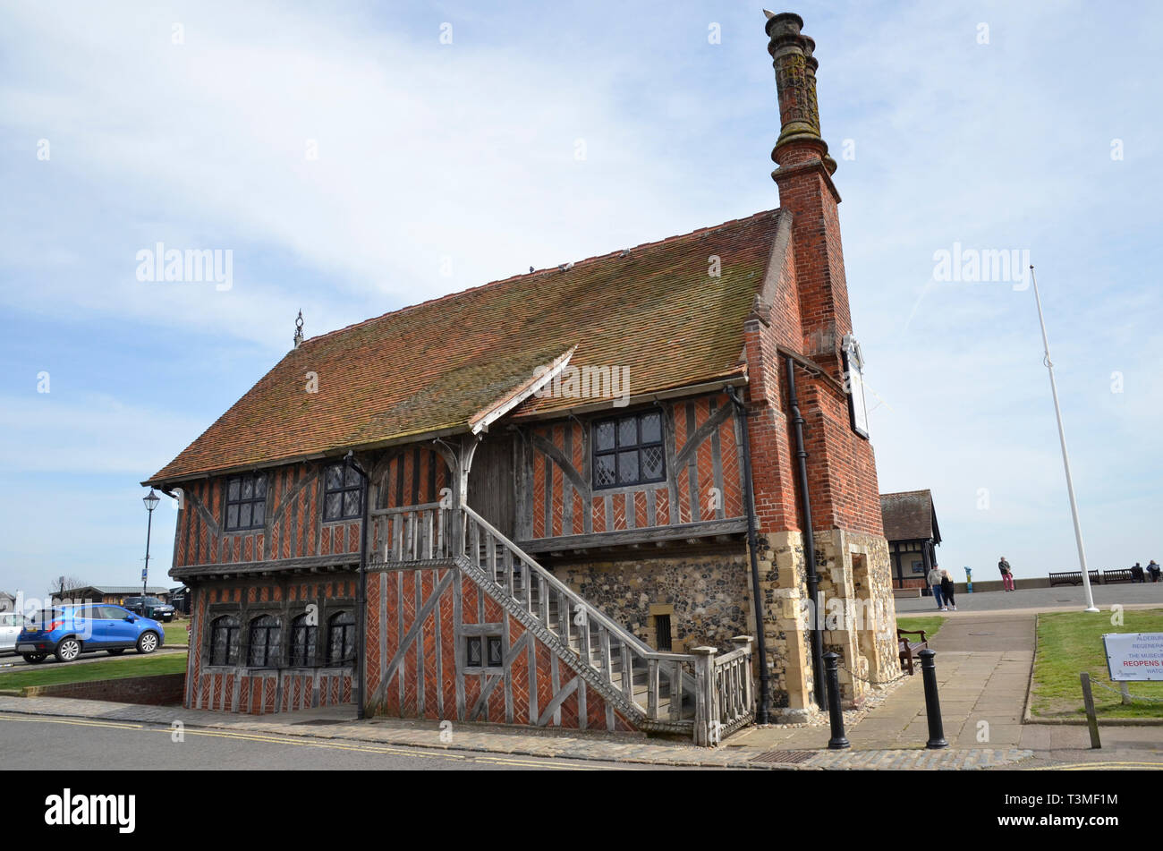 The 16th Century Moot Hall in the Suffolk Coastal Town of Aldeburgh ...