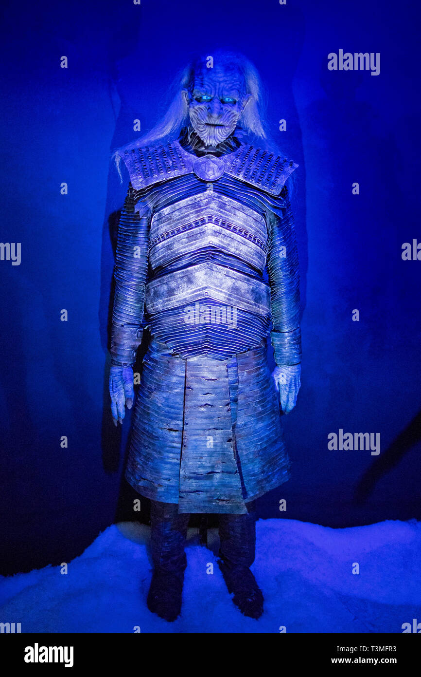 A White Walker costume pictured at the launch of the Game of Thrones ...