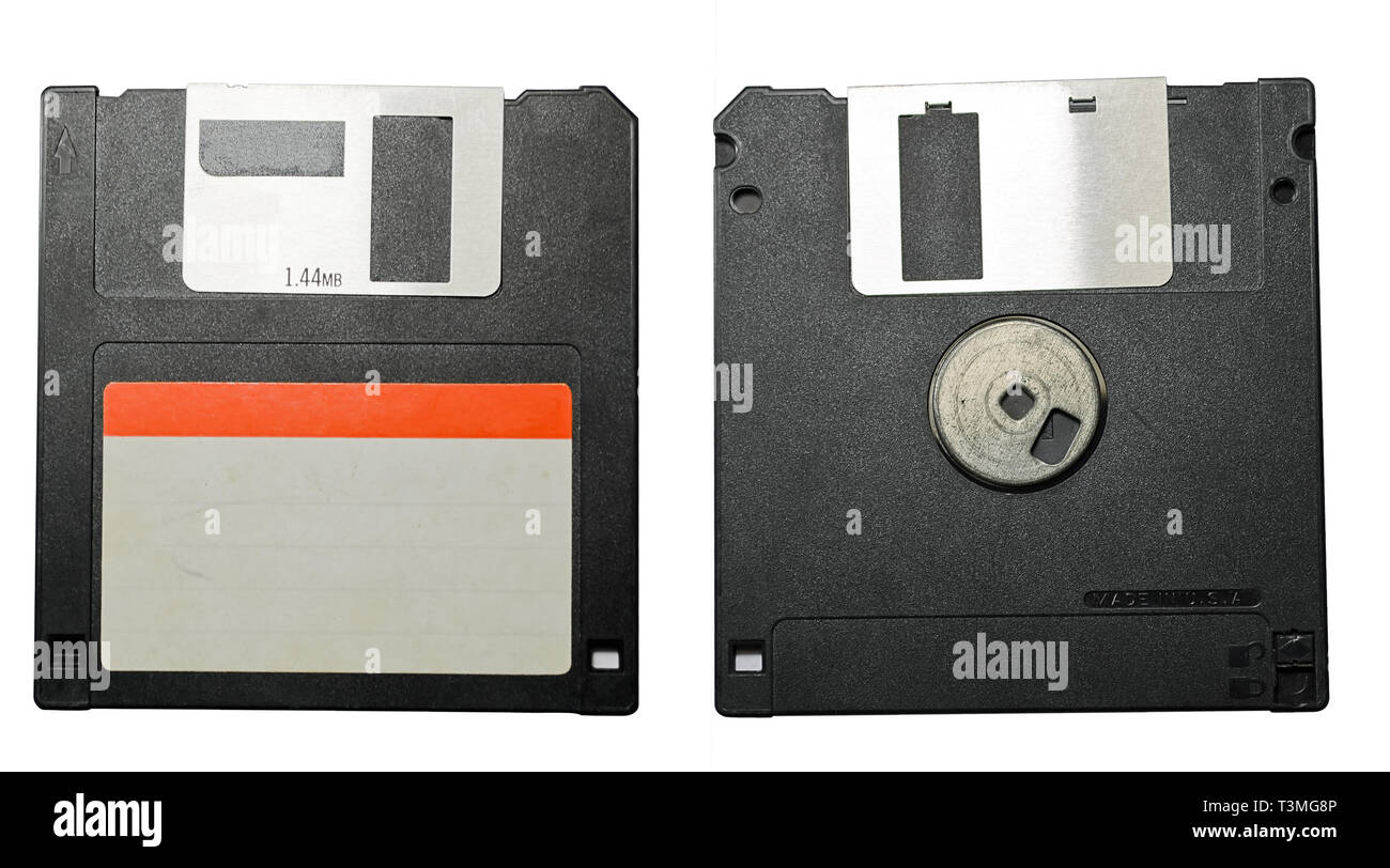 Floppy disk front and back Stock Photo - Alamy