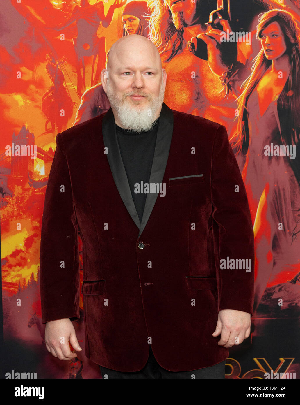 Andrew Cosby attends the Hellboy New York Screening at AMC Lincoln ...