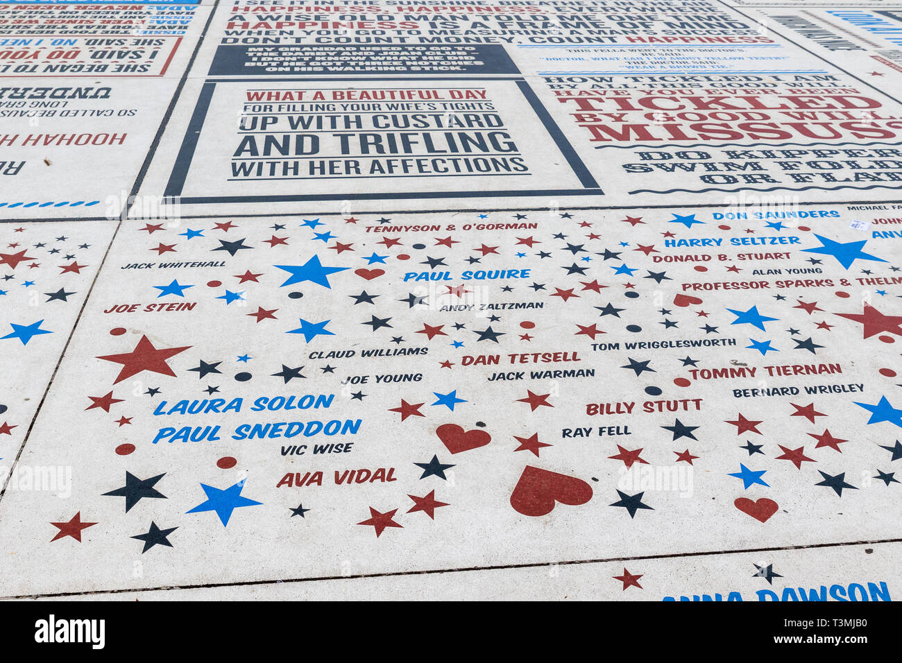 BLACKPOOL, UK - October 21, 2016: The comedy carpet one of Britain's ...