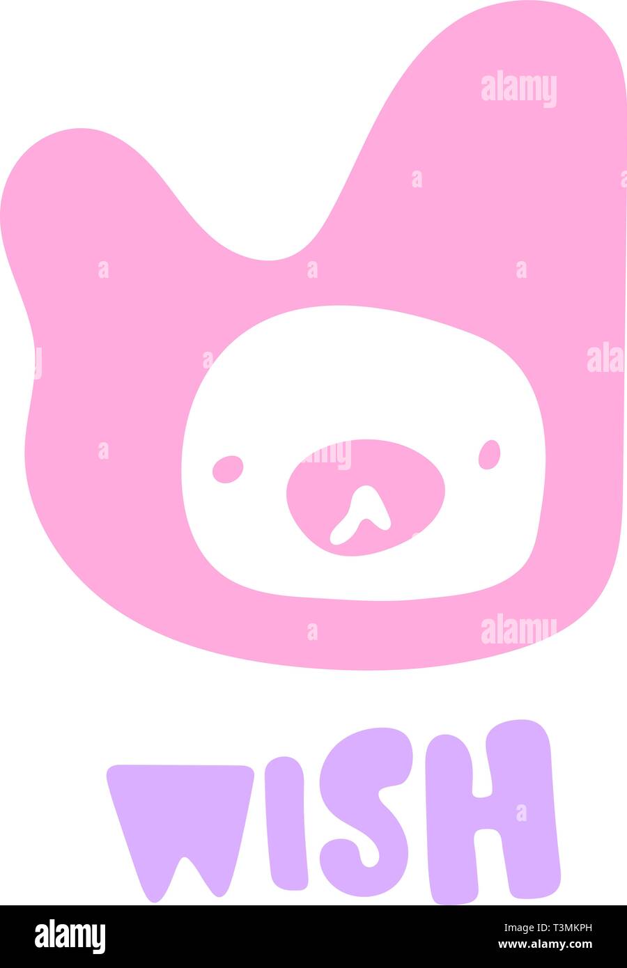 Hand drawn vector illustration of a kawaii funny character and phrase ...