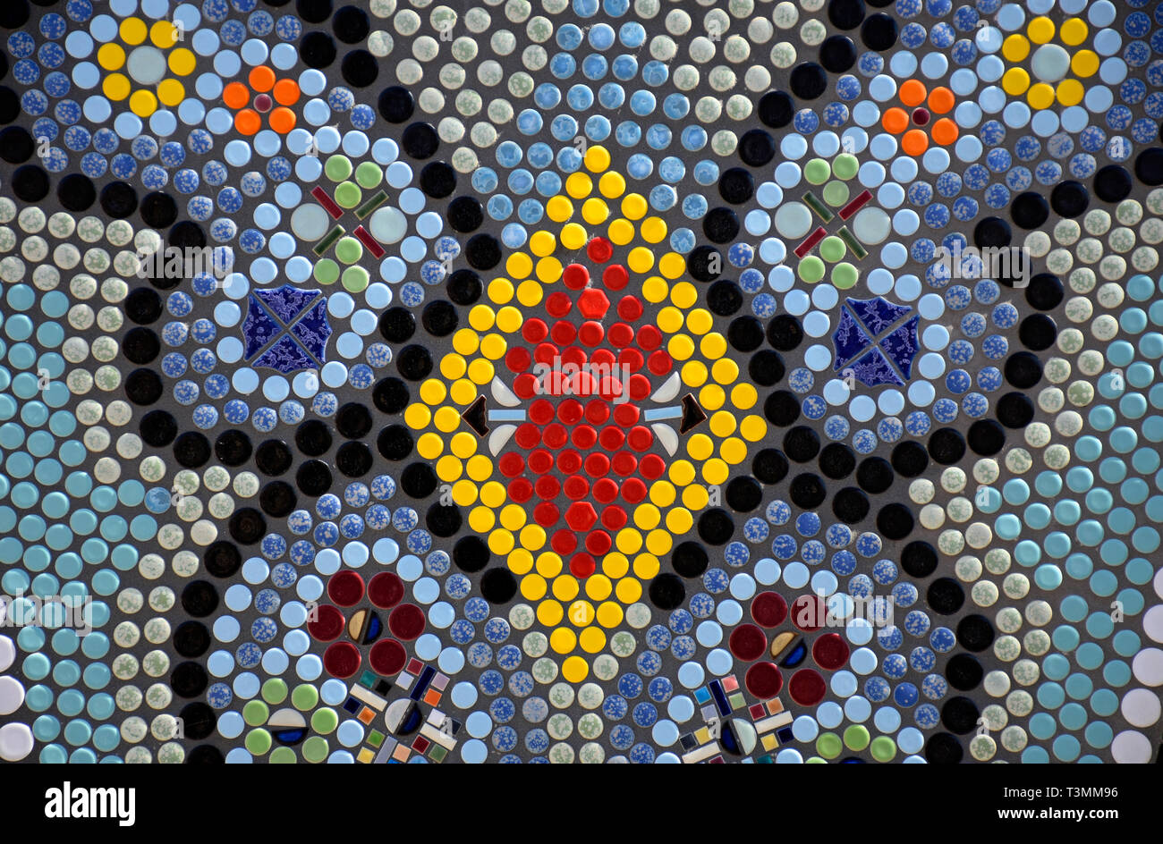 African Butterfly Mosaic Tile Stock Photo - Alamy