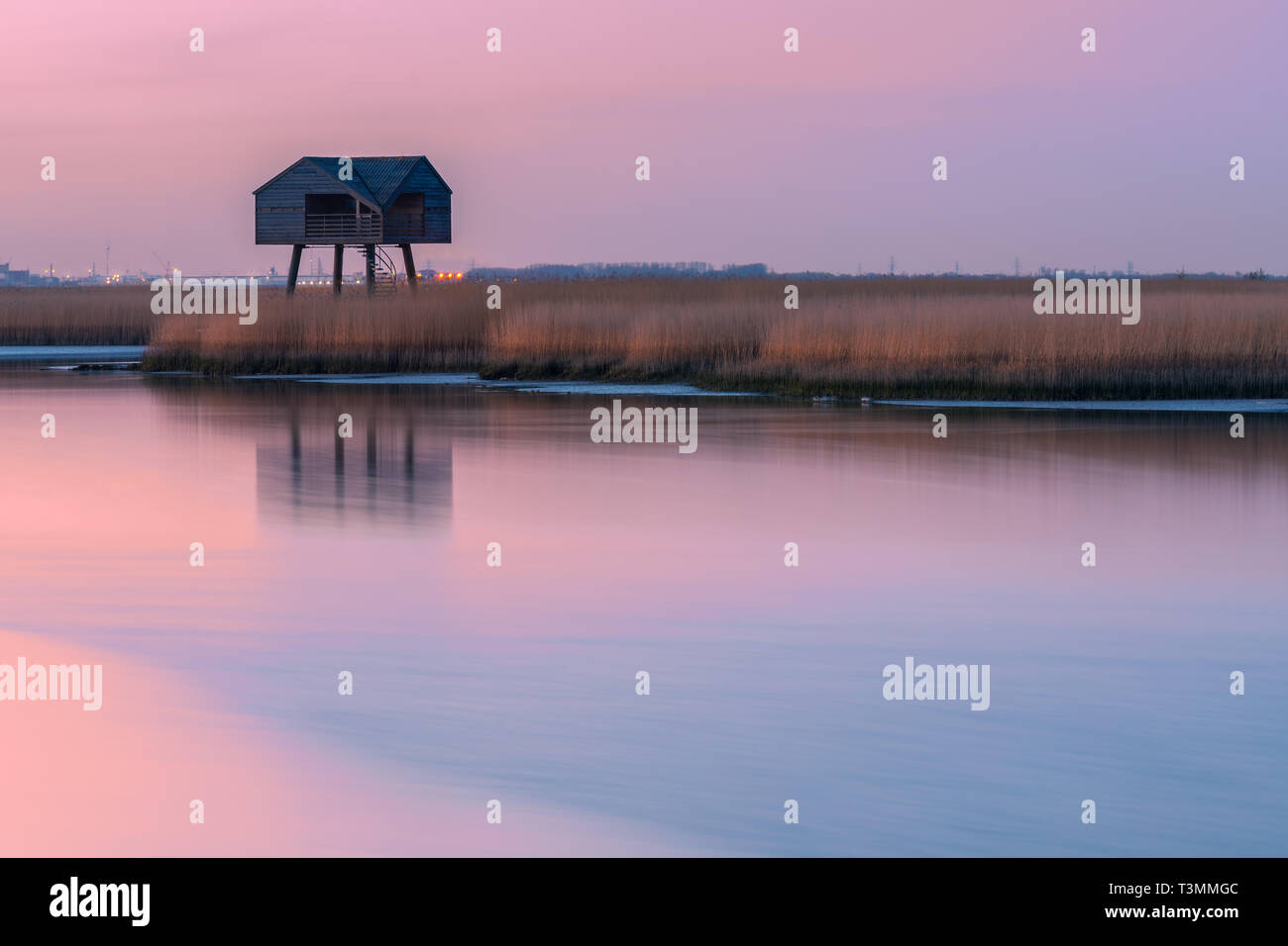 At Nieuwe Statenzijl is the bird watching hut the Kiekkaaste. This is ...