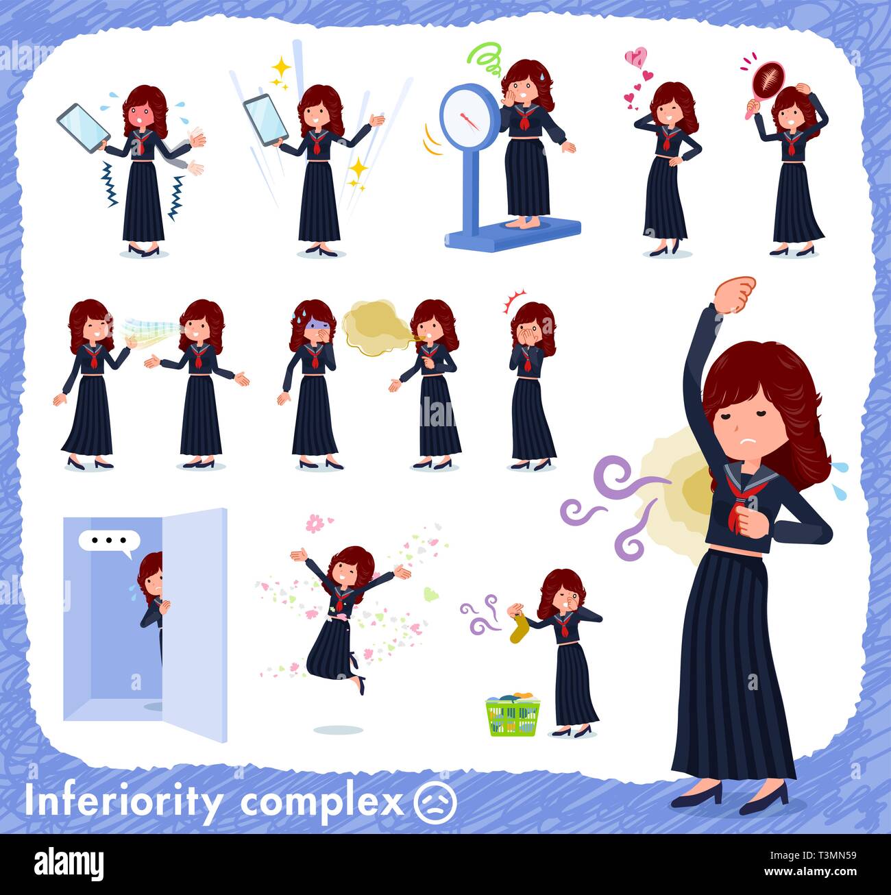 A set of japan school girl on inferiority complex.There are actions ...