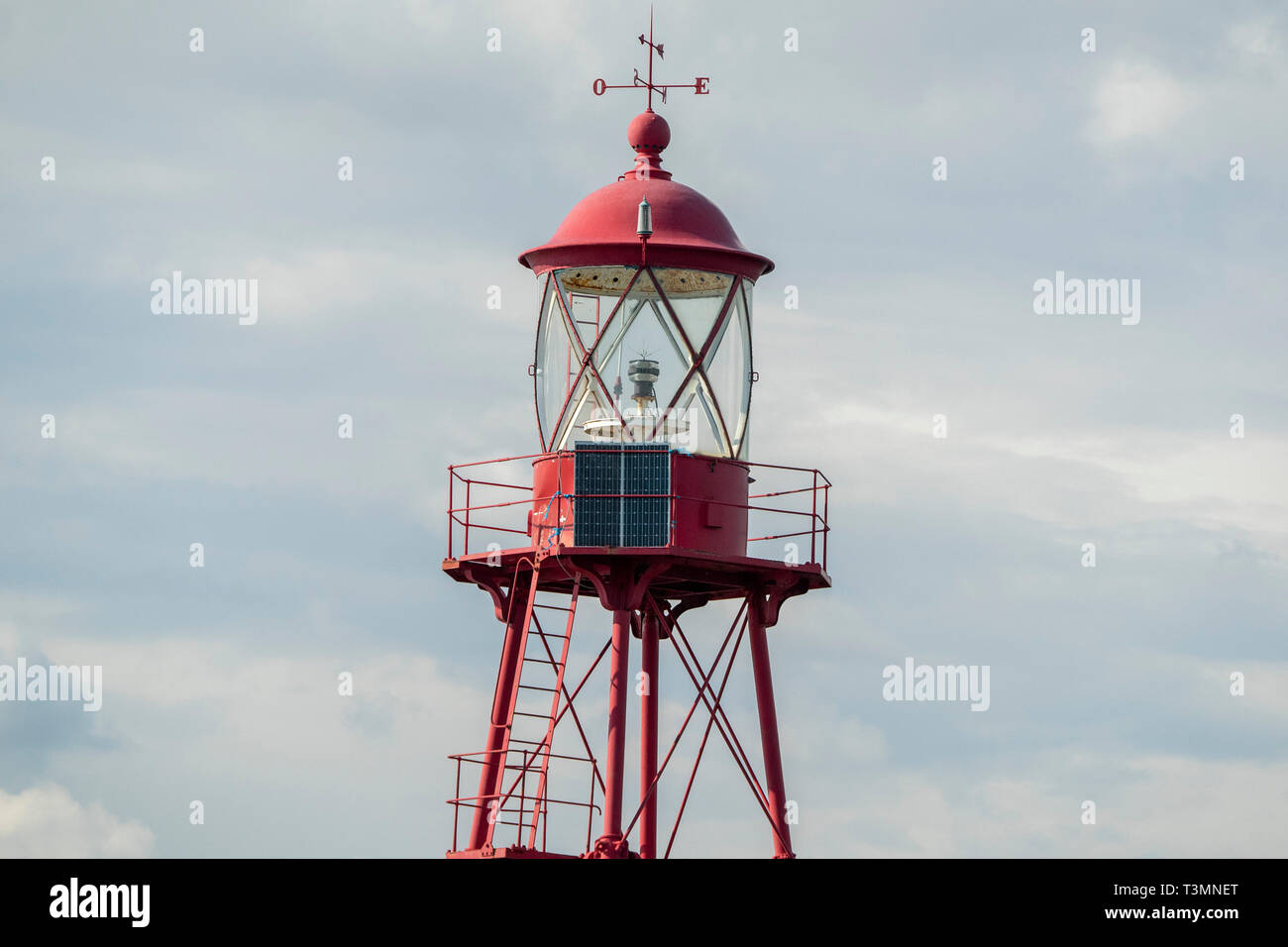 old red lighthouse detail close up Stock Photo - Alamy
