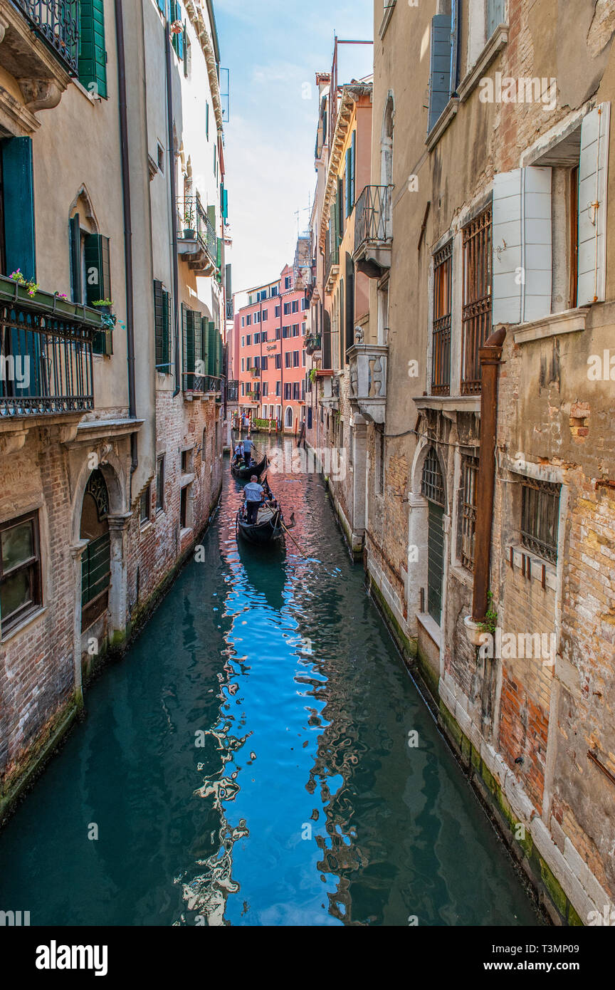 Venice, city of Italy. View of the canal, the Venetian landscape with ...