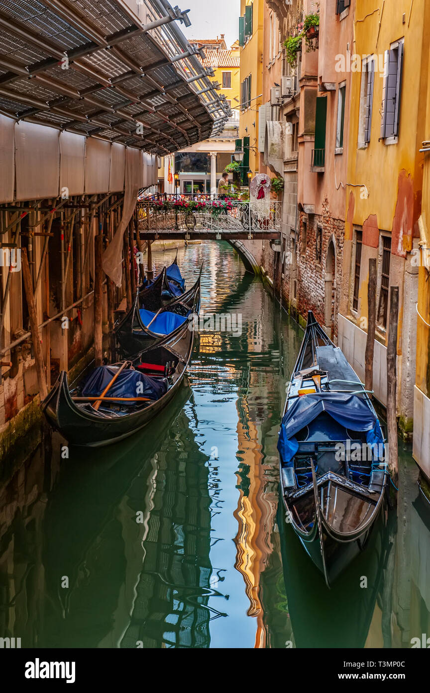 Venice, city of Italy. View of the canal, the Venetian landscape with ...