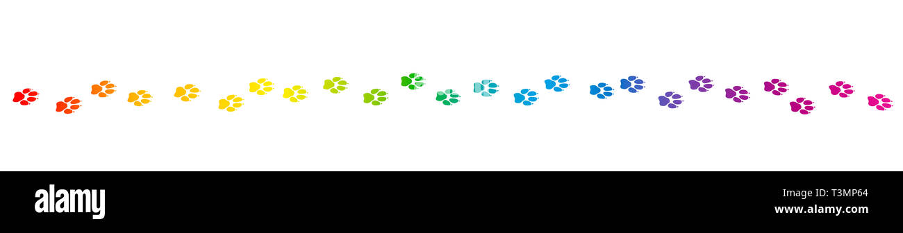 Paw prints illustration dog hi-res stock photography and images - Alamy