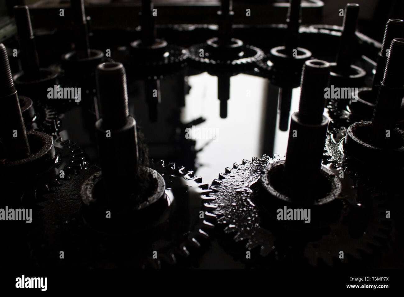 Gears in machine Stock Photo - Alamy