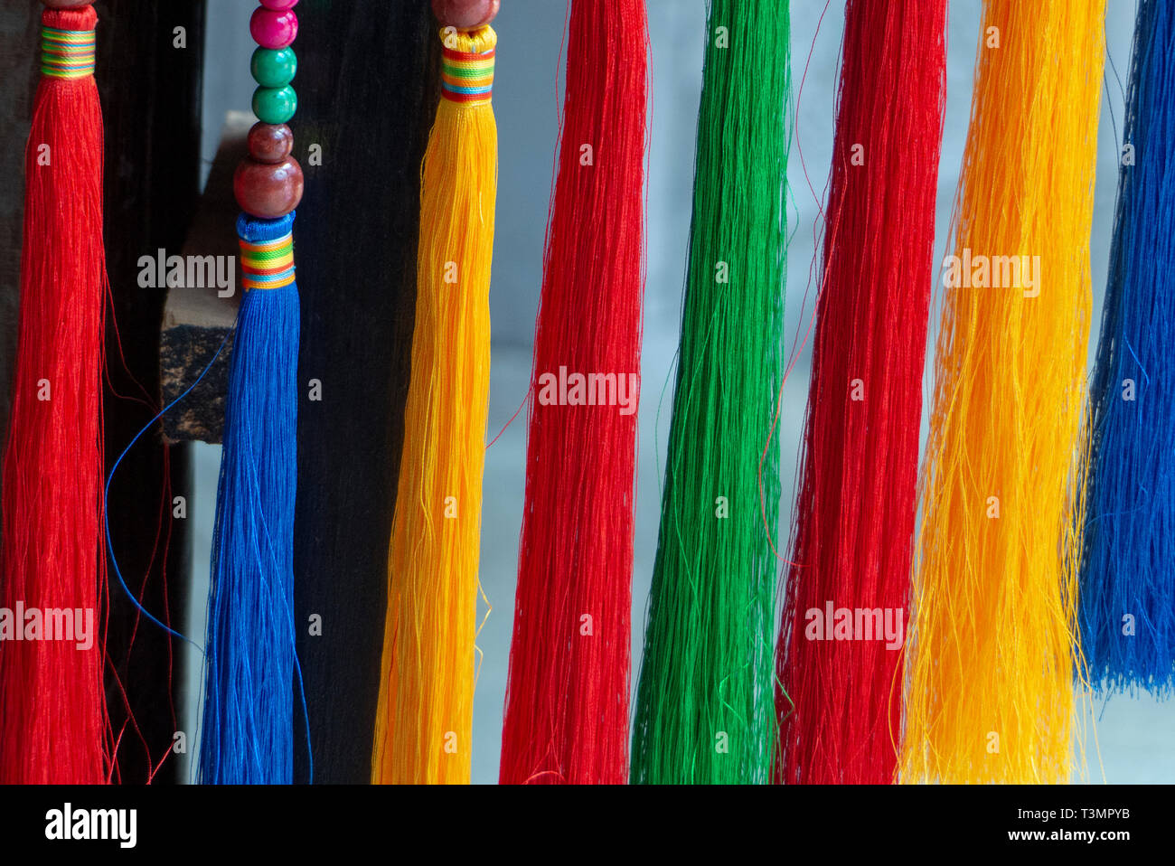 Typical Chinese batik Tie Dye processing, Zhoucheng, Yunnan, China ...